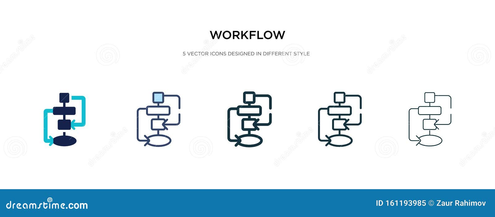 Workflow Icon In Different Style Vector Illustration Two Colored And Black Workflow Vector