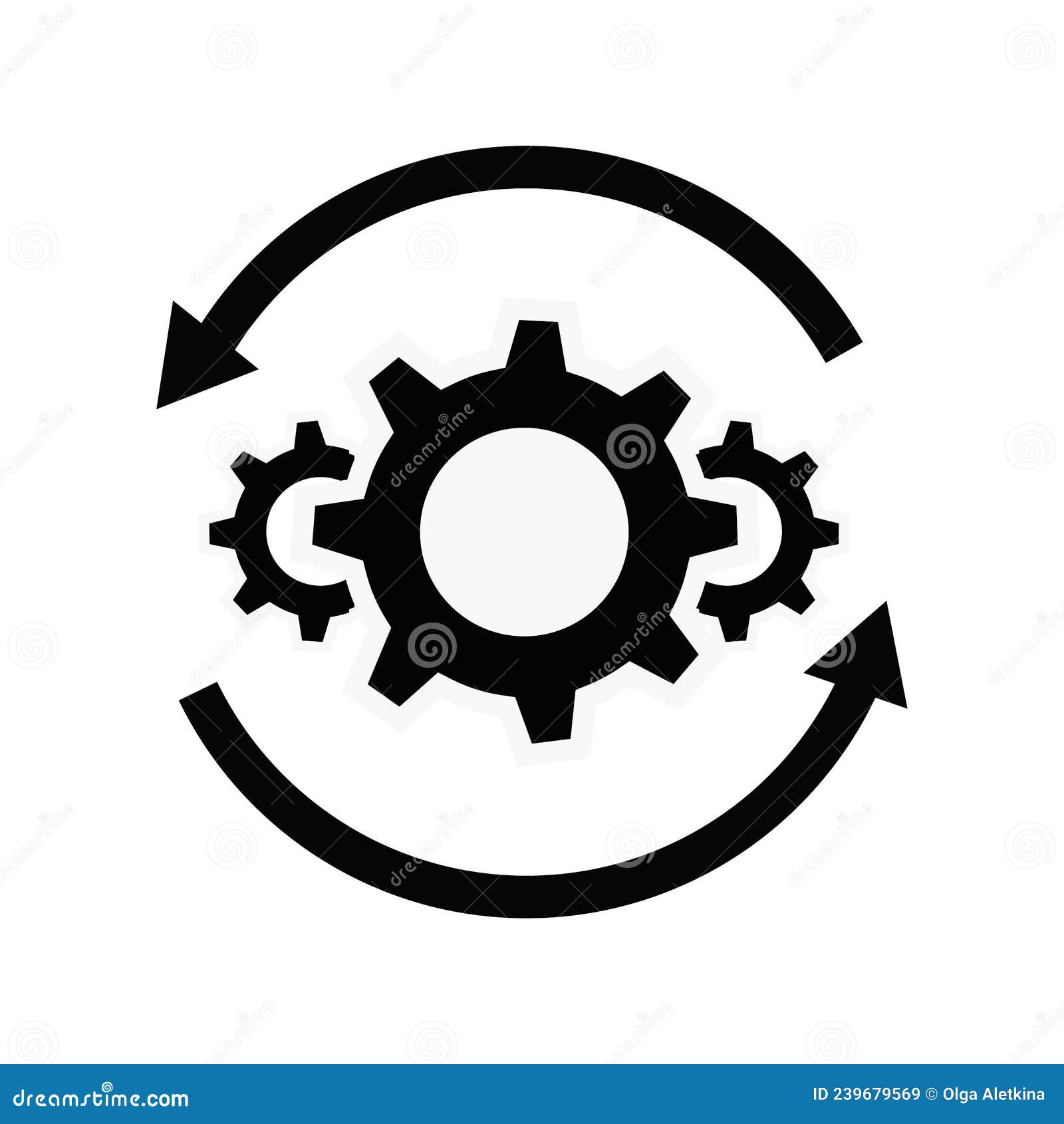 Workflow Icon in Line Style. for Your Design, Logo. Vector Illustration ...