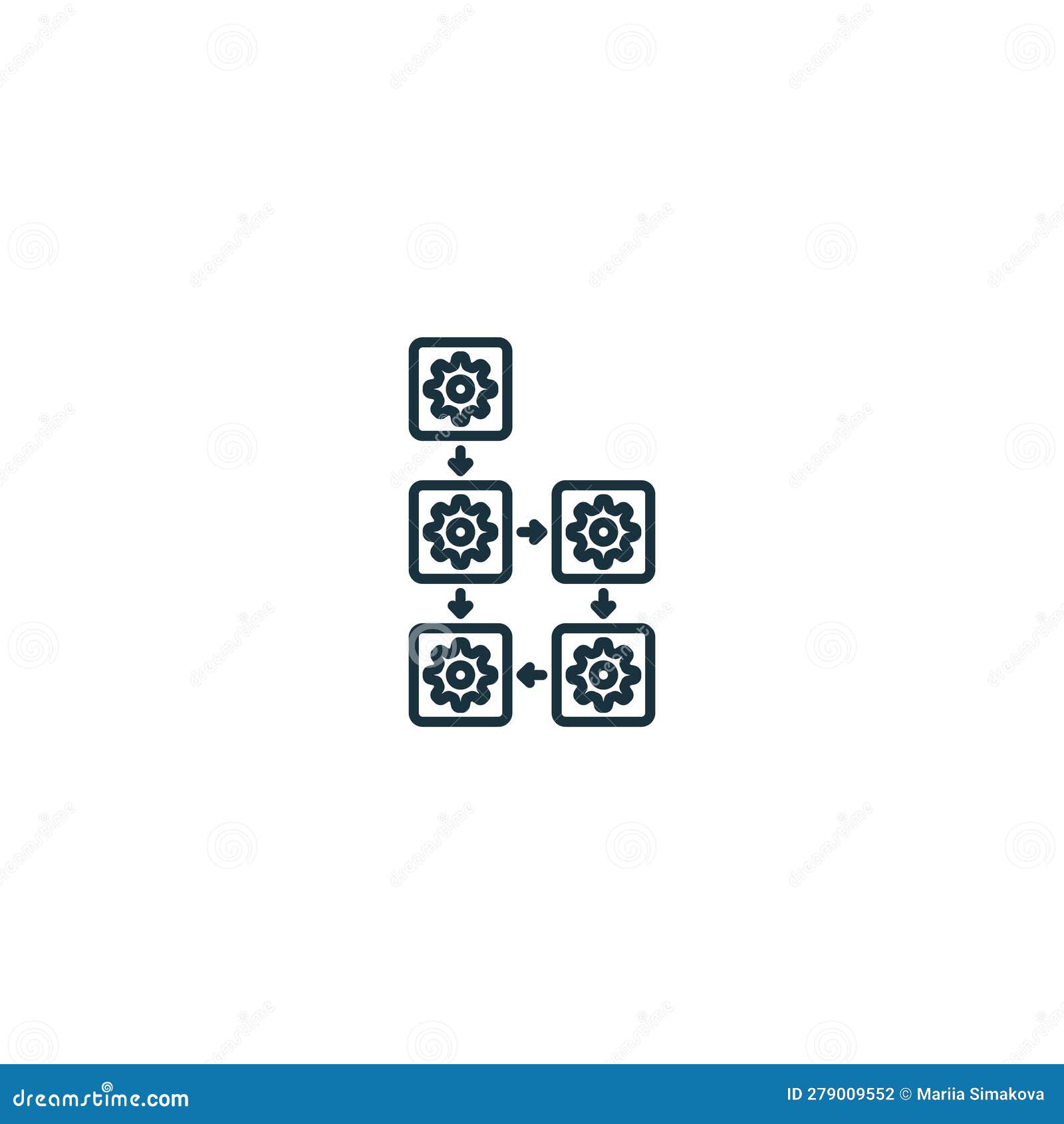 Workflow Icon. Monochrome Simple Sign from Collaboration Collection ...