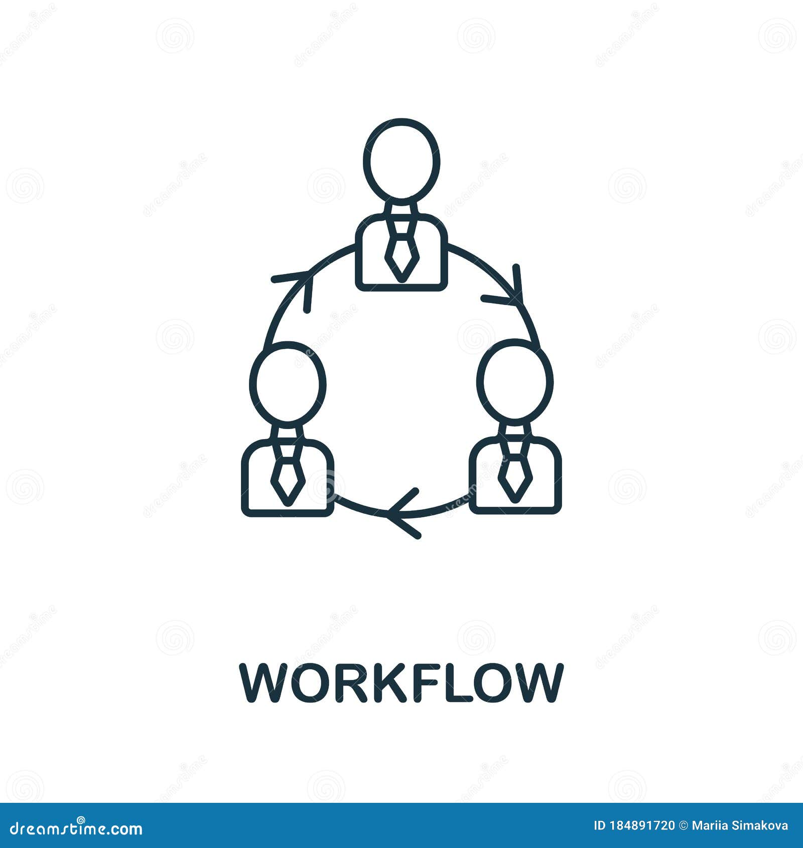 Workflow Icon from Planing Collection. Simple Line Workflow Icon for ...
