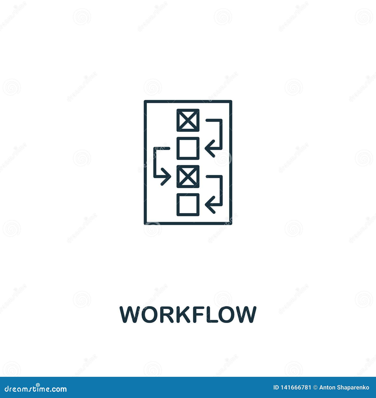 Workflow Icon. Thin Outline Style Design from Design Ui and Ux Icons ...