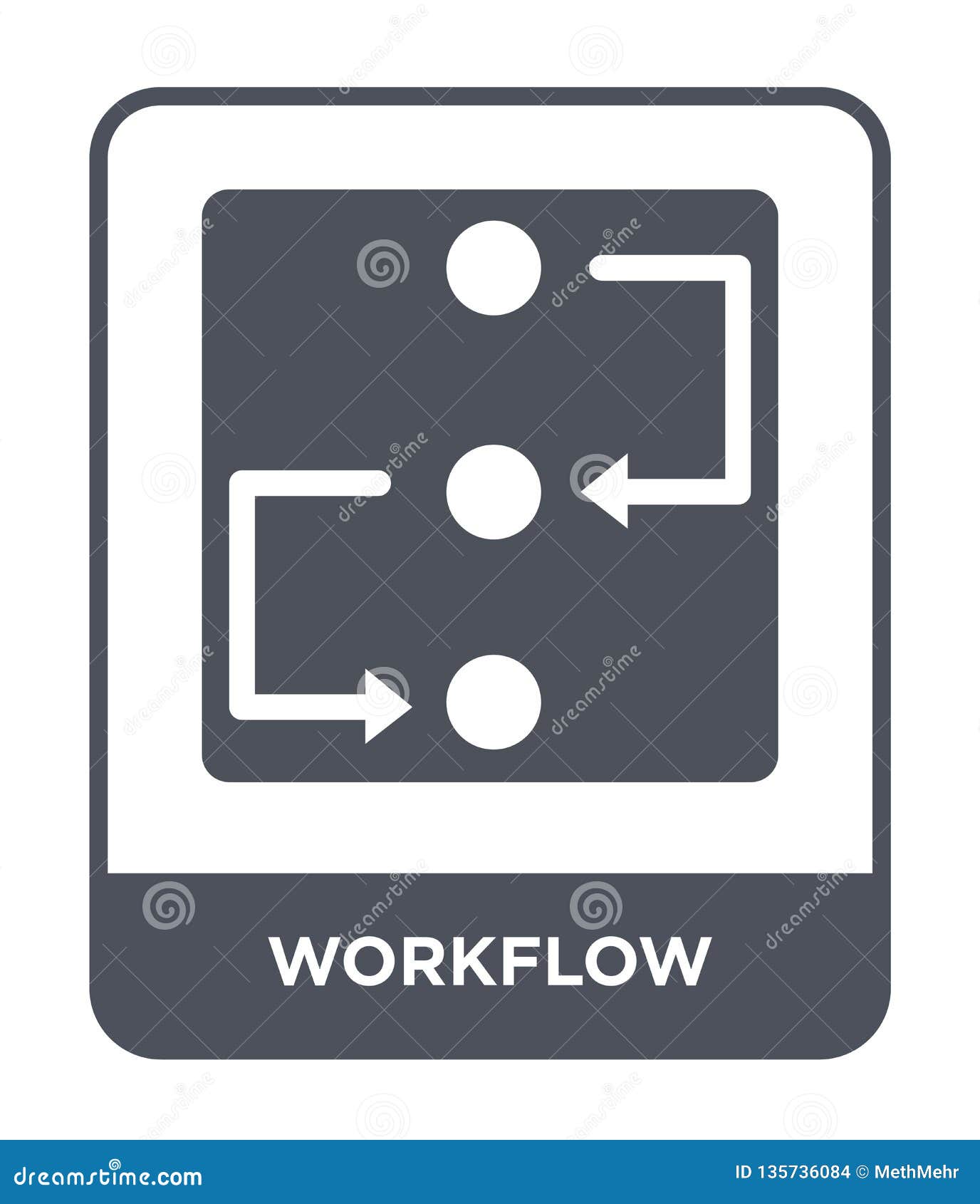 Workflow Icon in Trendy Design Style. Workflow Icon Isolated on White ...