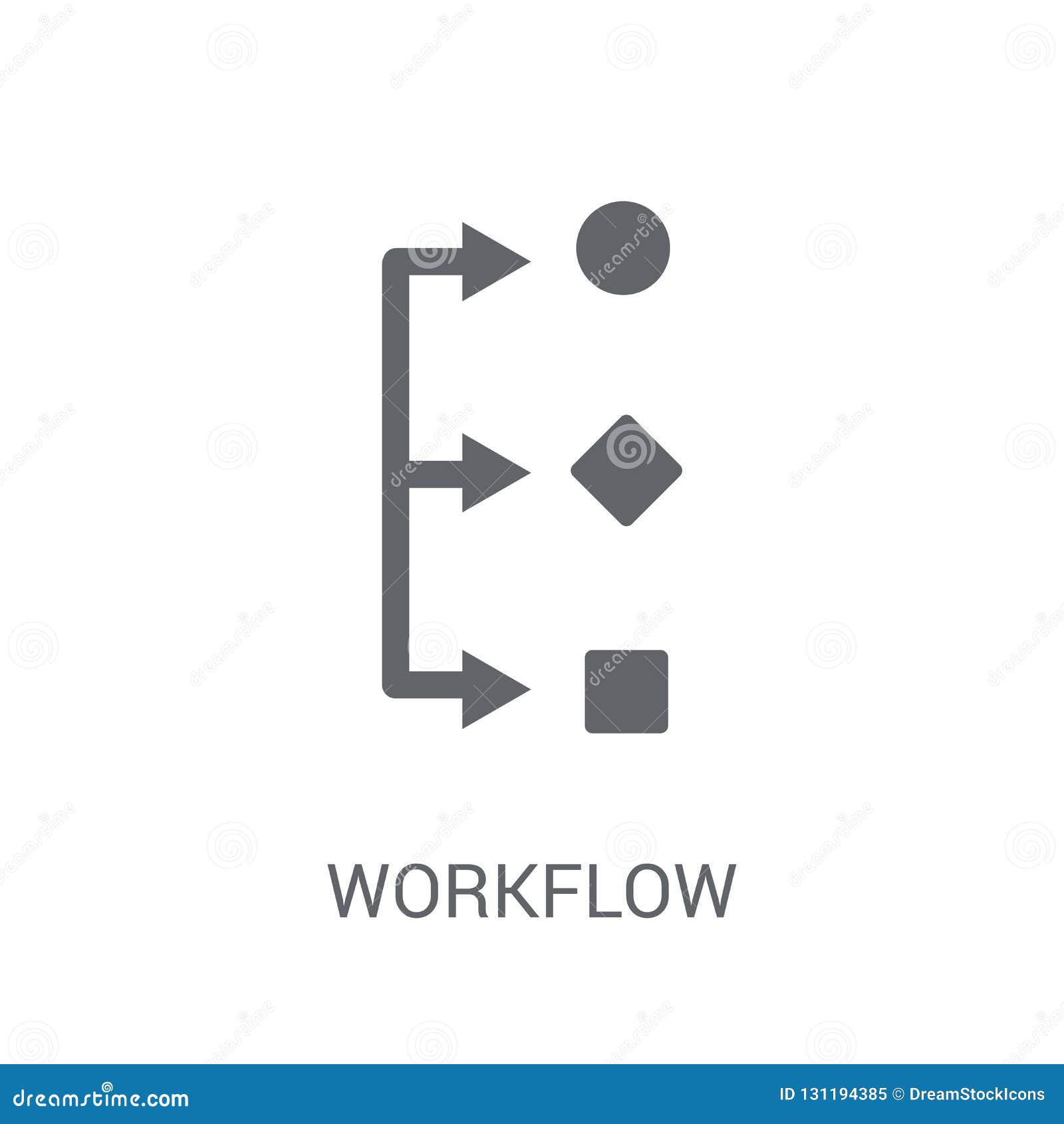 Workflow Icon. Trendy Workflow Logo Concept on White Background Stock ...