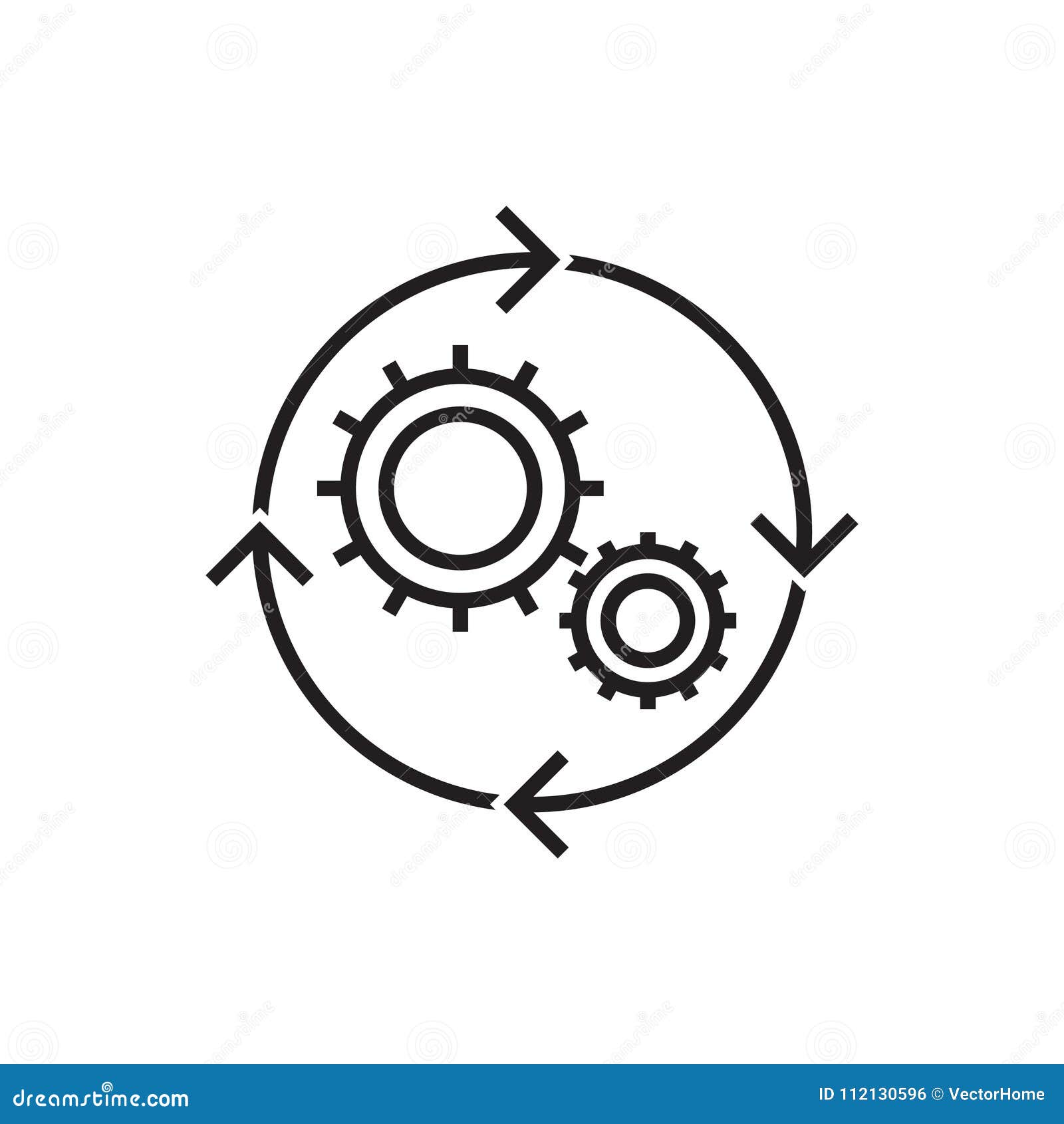 Workflow Icon Vector Illustration Stock Vector - Illustration of ...