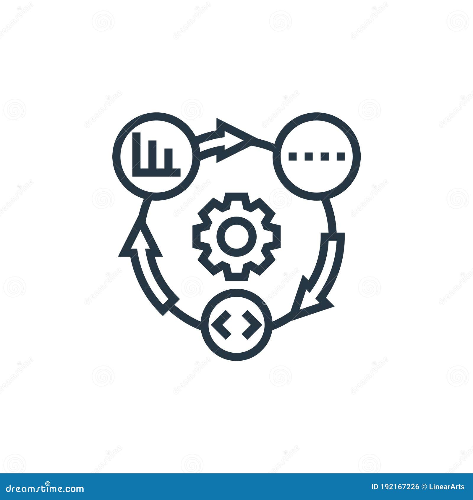 Workflow Icon Vector From Industrial Process Concept Thin Line Illustration Of Workflow