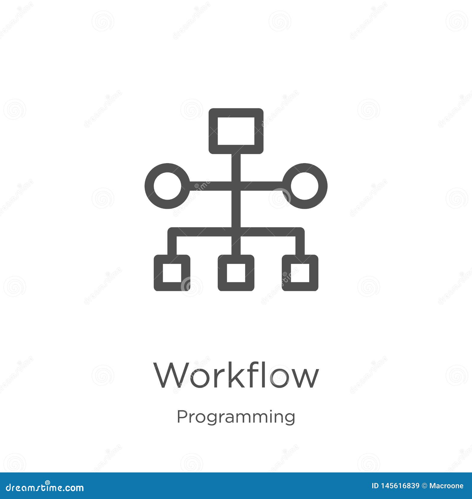 Workflow Icon Vector From Programming Collection Thin Line Workflow Outline Icon Vector
