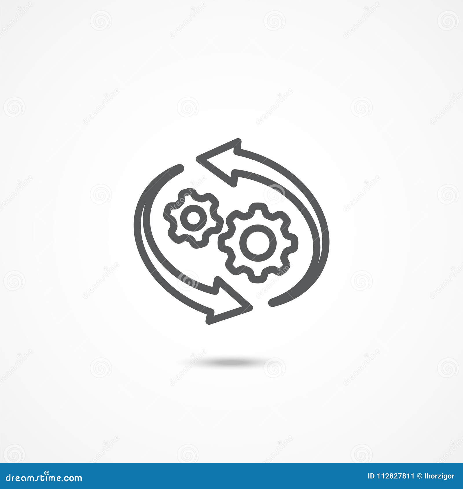 Workflow icon on white stock vector. Illustration of concept - 112827811