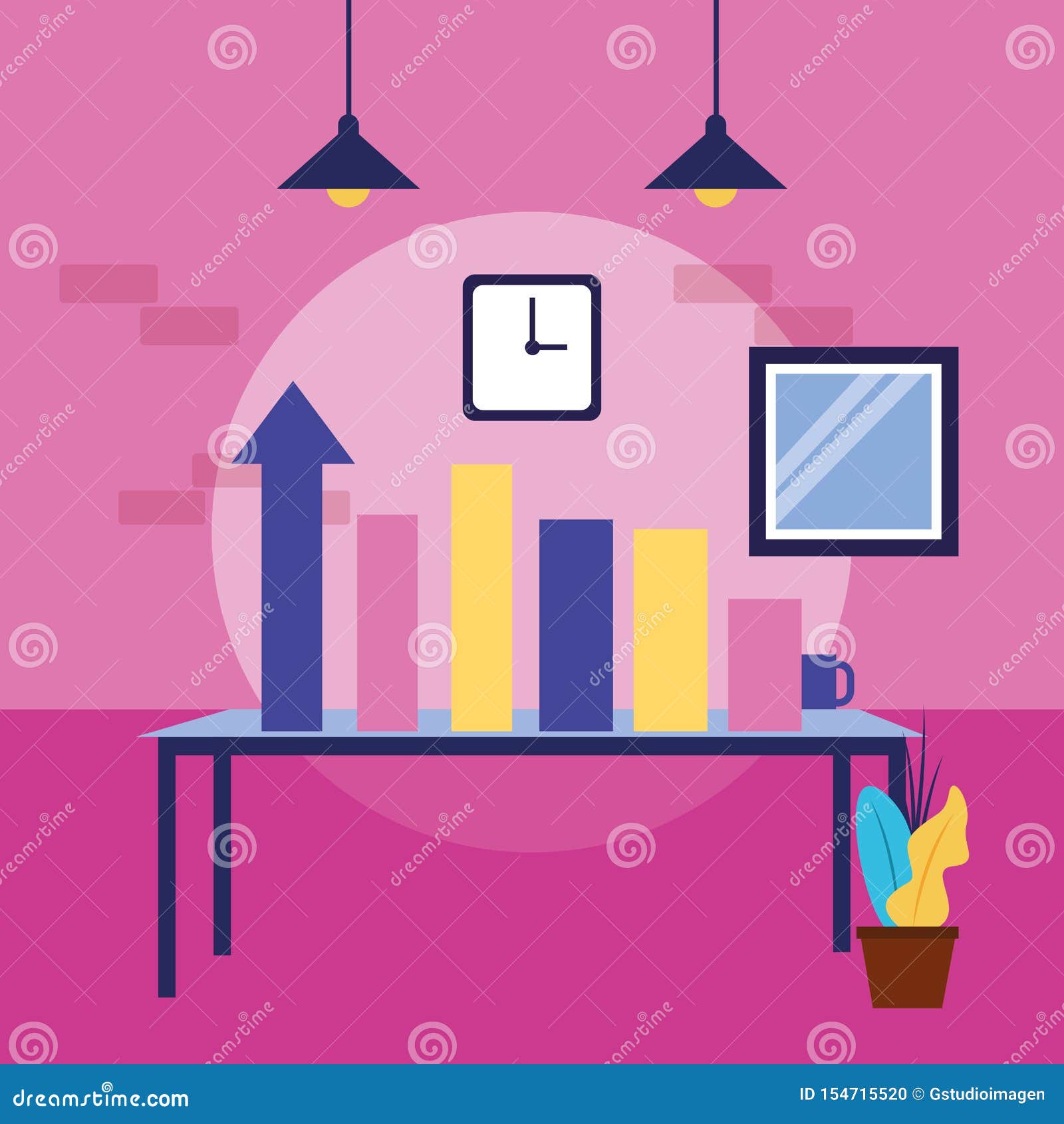 Workflow and Infographic Vector Design Stock Illustration ...