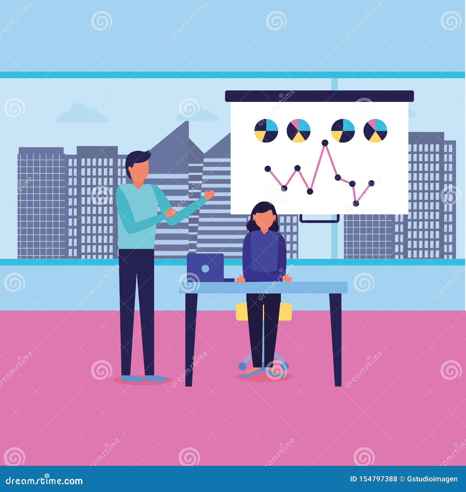 Workflow and Infographic Vector Design Stock Illustration ...