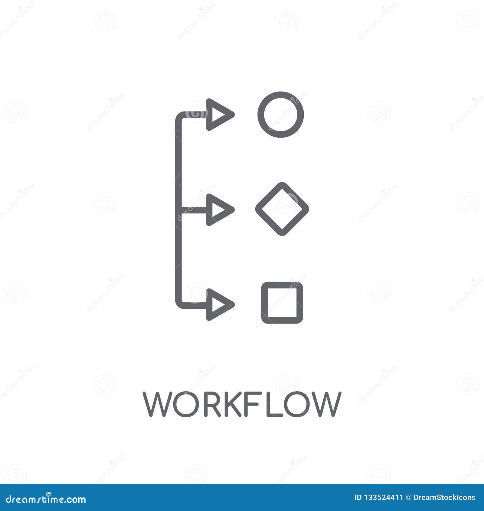 Workflow Linear Icon. Modern Outline Workflow Logo Concept on Wh Stock ...