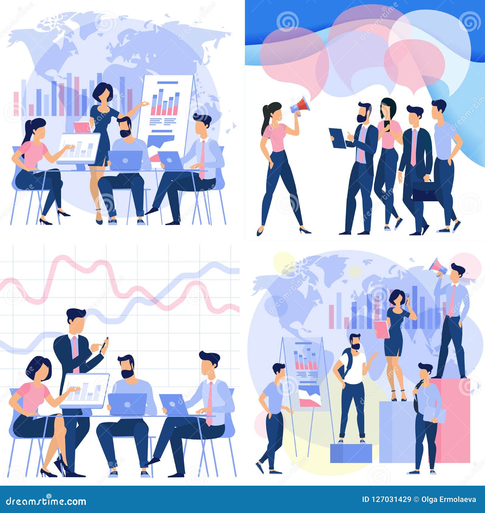 Workflow managemen concept stock vector. Illustration of leader - 127031429
