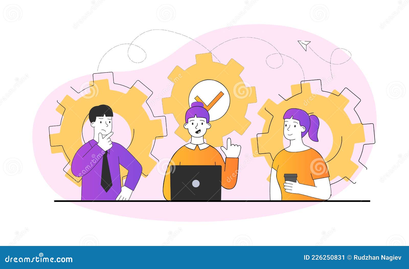 Workflow Management Concept Stock Vector - Illustration of planning ...