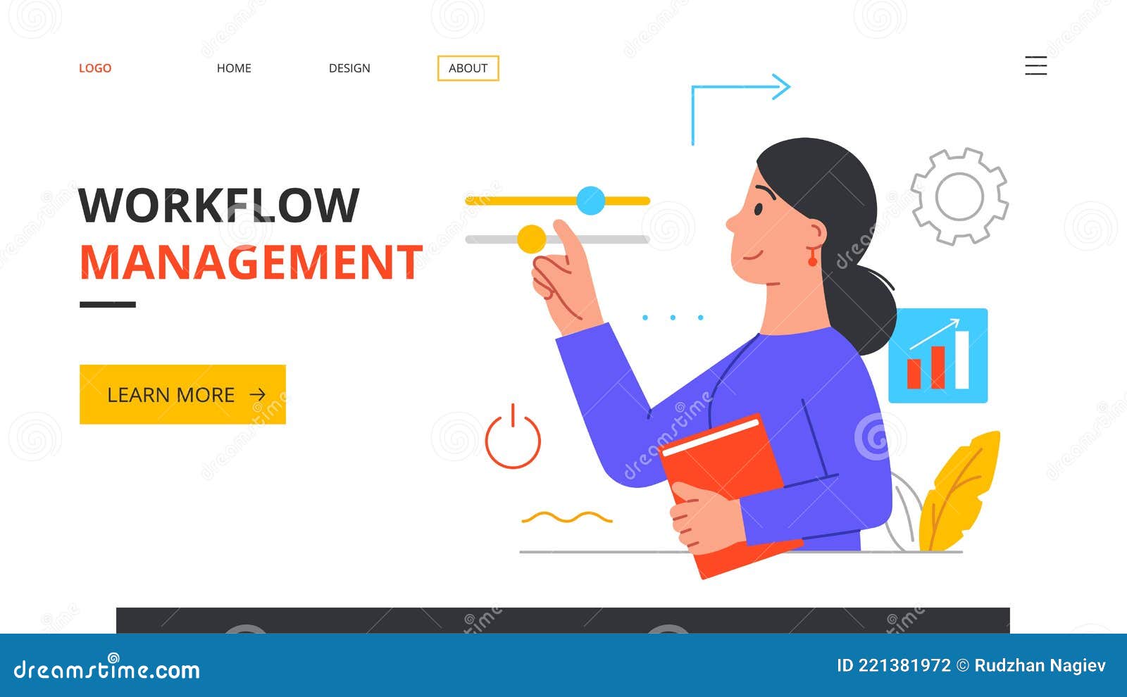 Workflow Management Concept Stock Vector - Illustration of technology ...