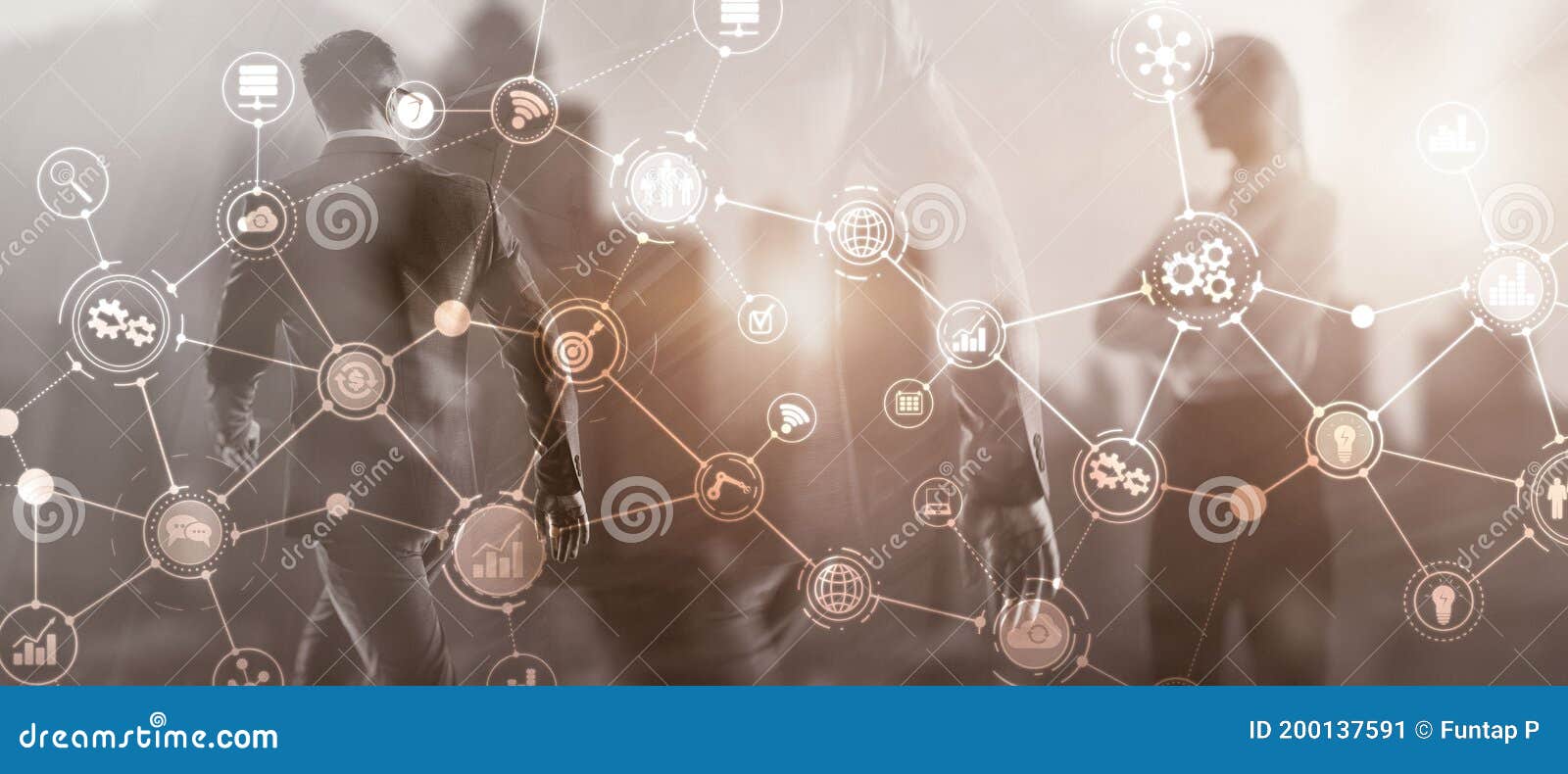 Workflow Organisation Structure on Virtual Screen. Business Structure ...