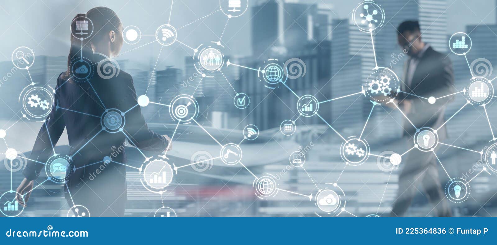 Workflow Organisation Structure on Virtual Screen. Business Structure ...