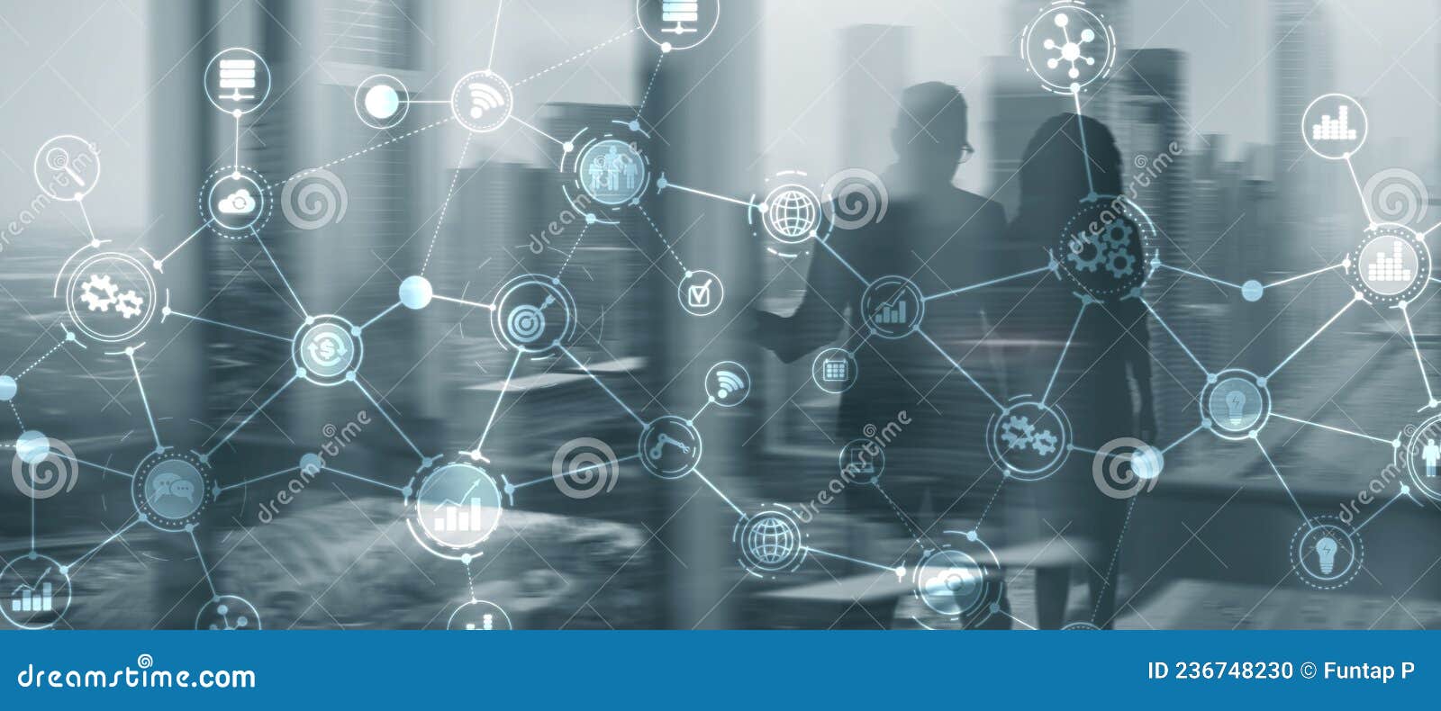 Workflow Organisation Structure on Virtual Screen. Business Structure ...