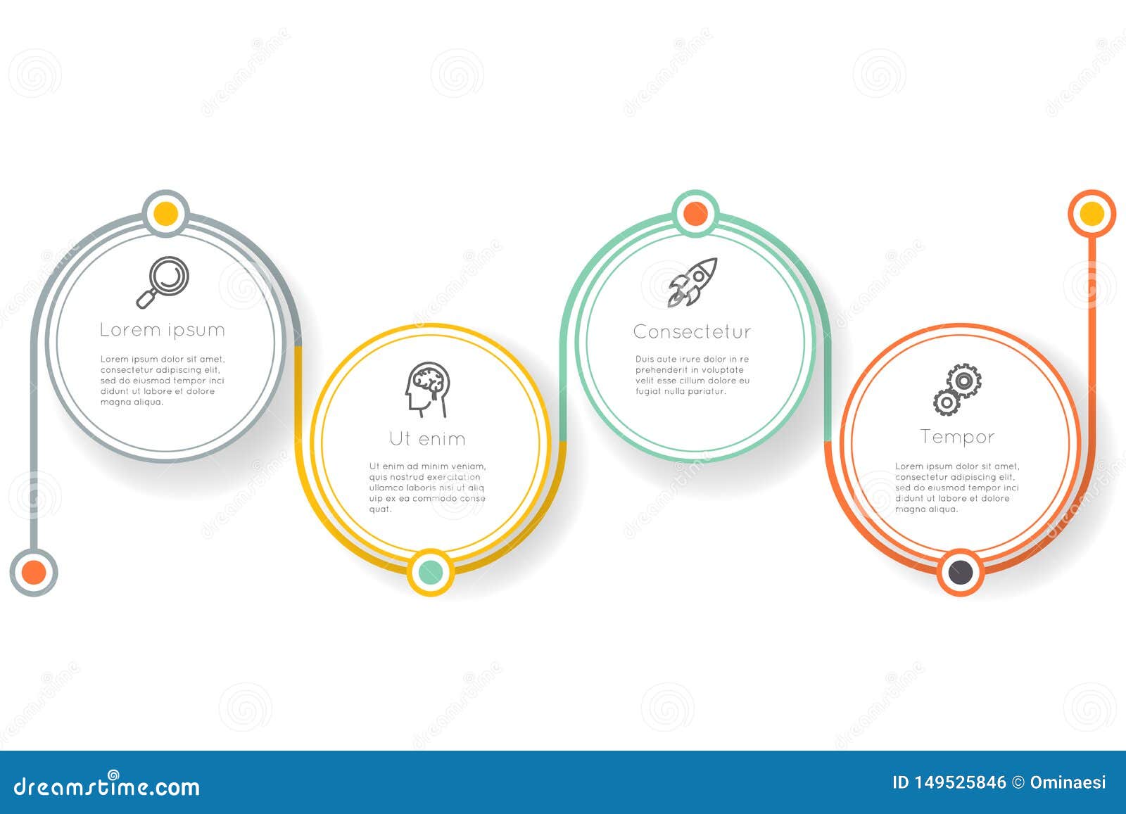 Workflow Process Diagram Infographic Presentation Label Options Steps ...