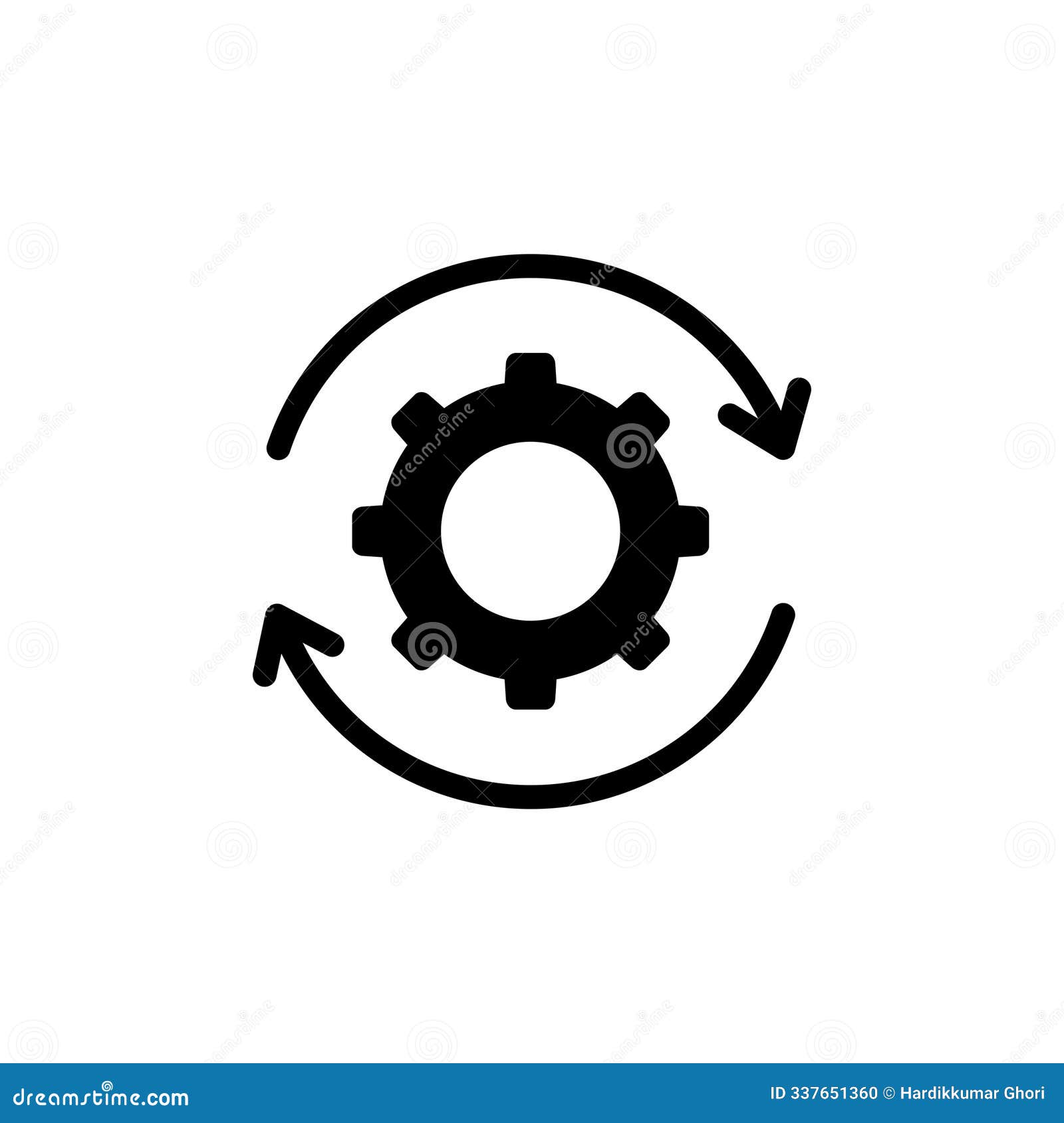 Workflow Process Icon Set. Operations Gear and System Flow Vector ...