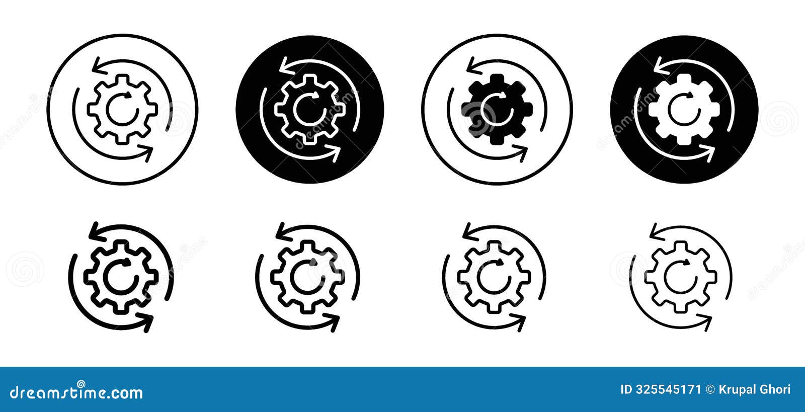 Workflow Process Icon Vector Set Collection for Web Stock Illustration ...