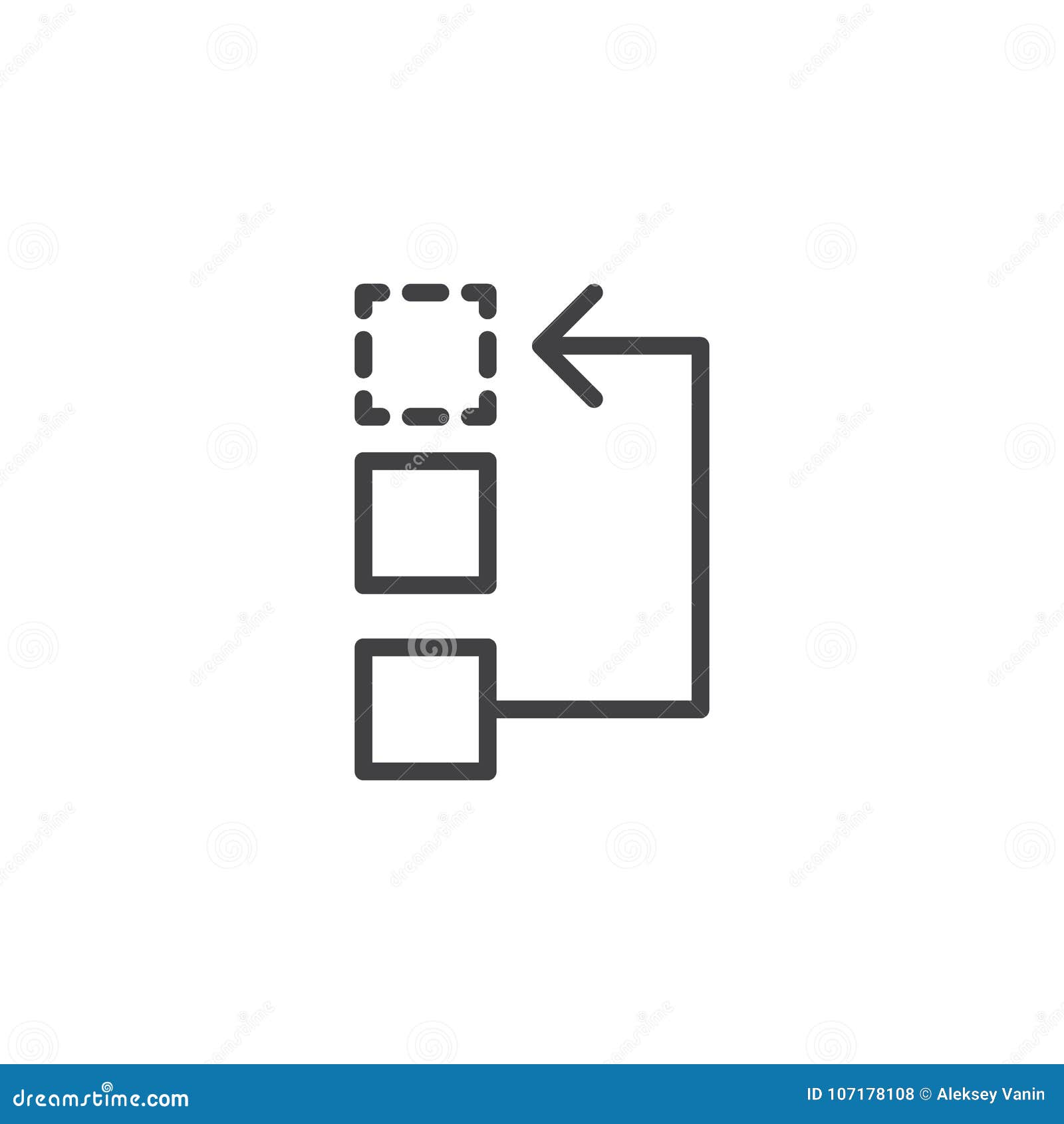 Workflow or Process Line Icon Stock Vector - Illustration of business ...