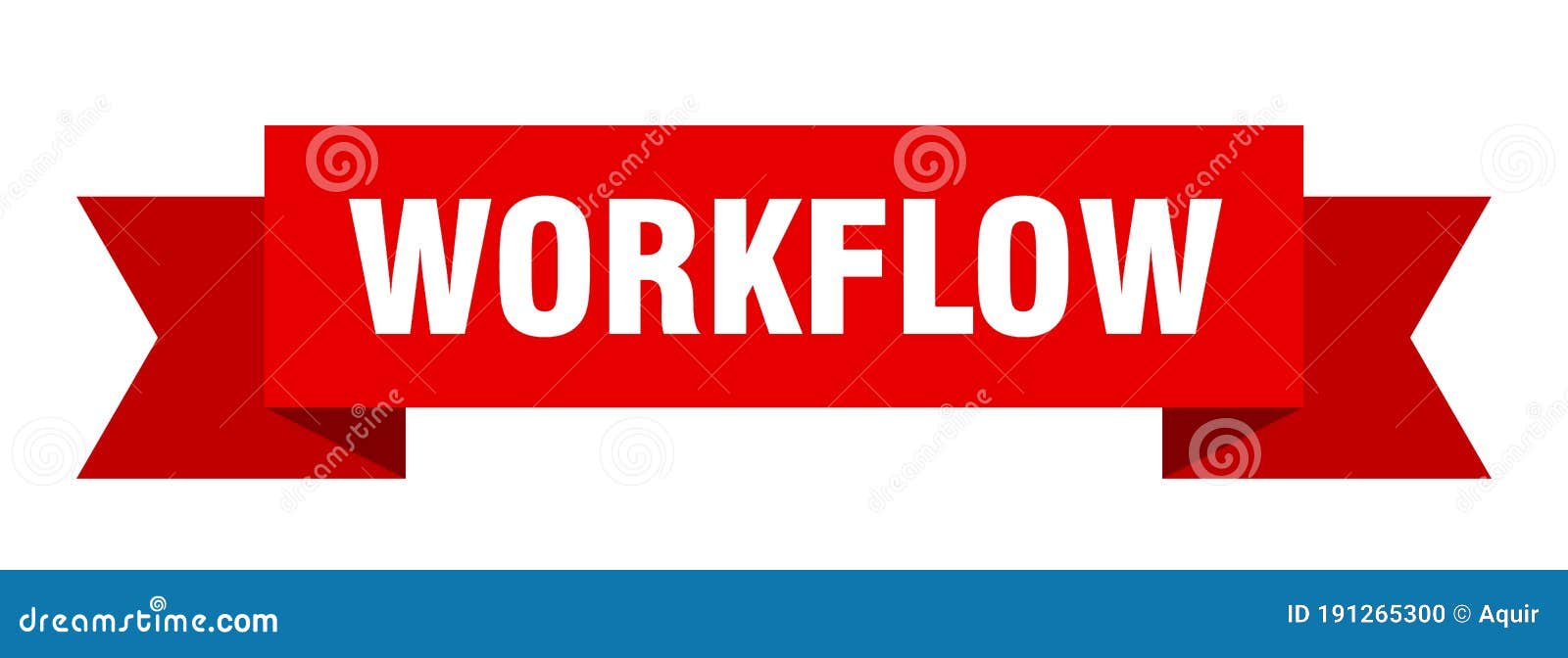 Workflow ribbon. stock vector. Illustration of sticker - 191265300