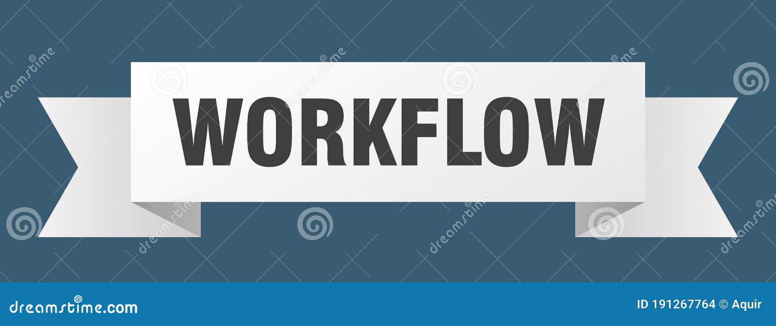 Workflow ribbon. stock vector. Illustration of label - 191267764