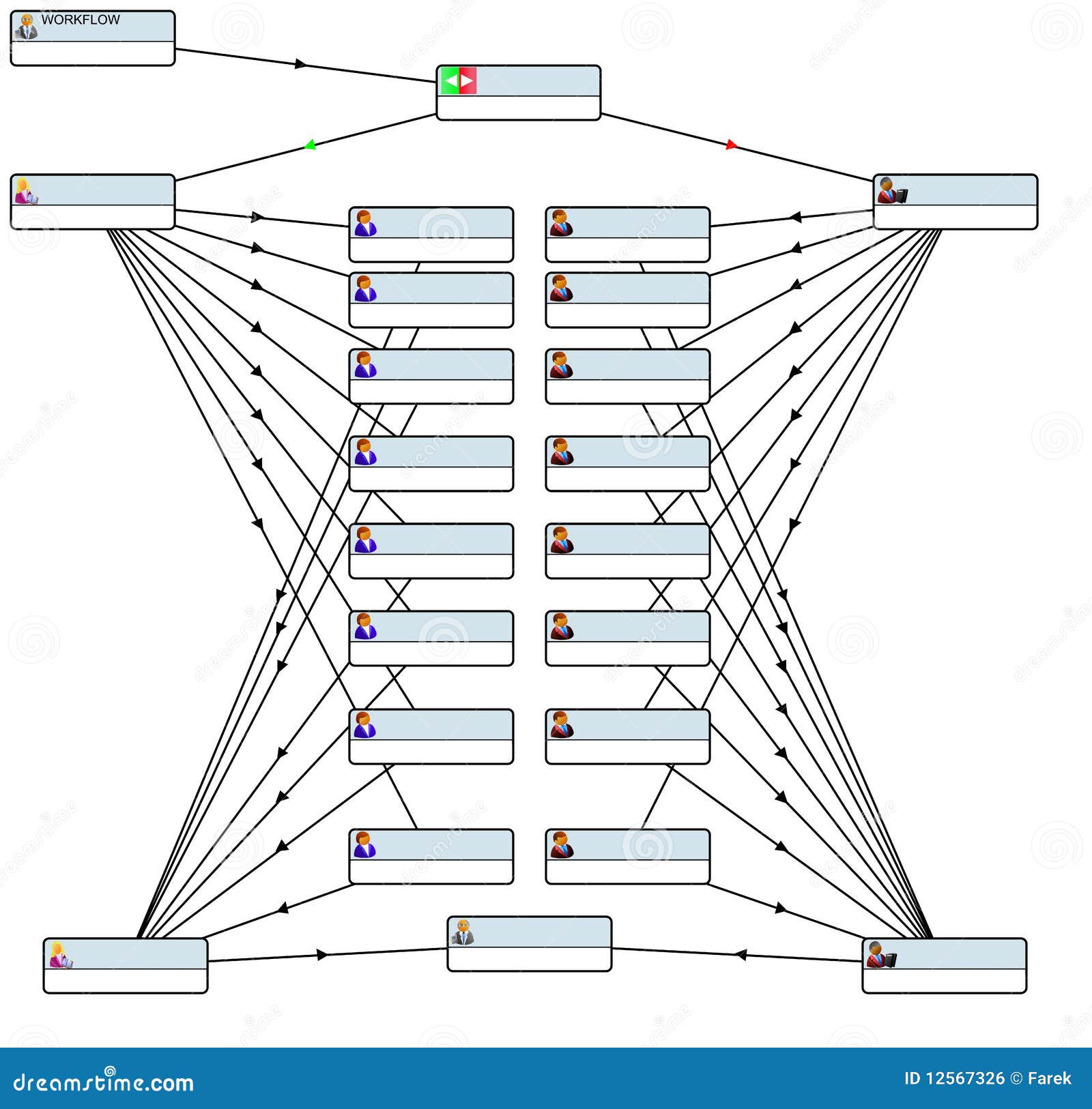 Workflow schema stock illustration. Illustration of corporate - 12567326