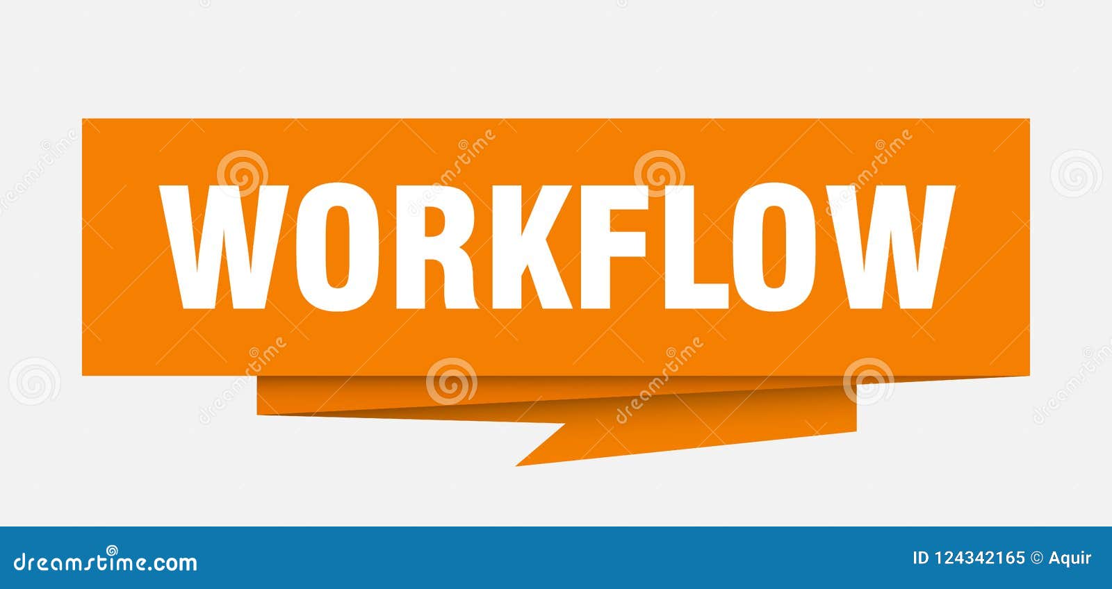 Workflow stock vector. Illustration of orange, marker - 124342165