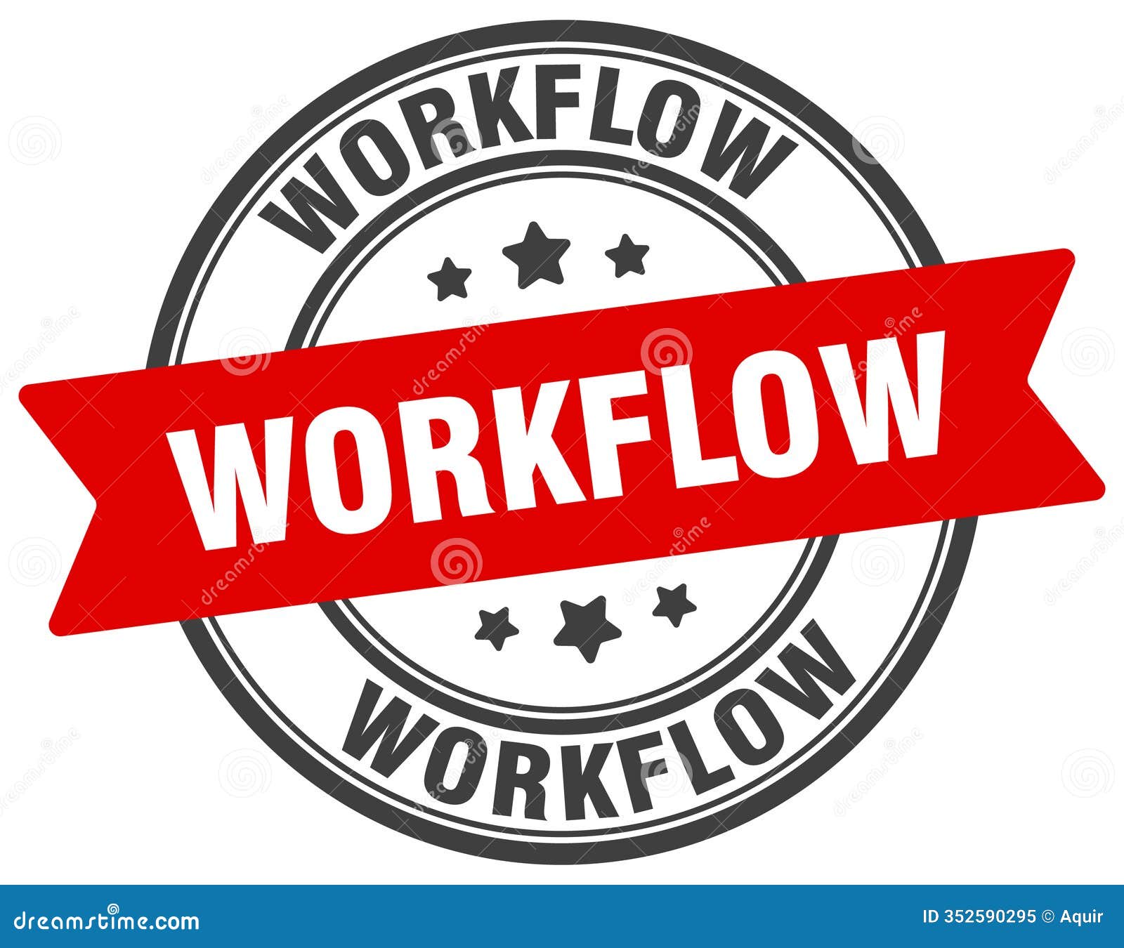 Workflow Stamp. Workflow Label on Transparent Background. Round Sign ...