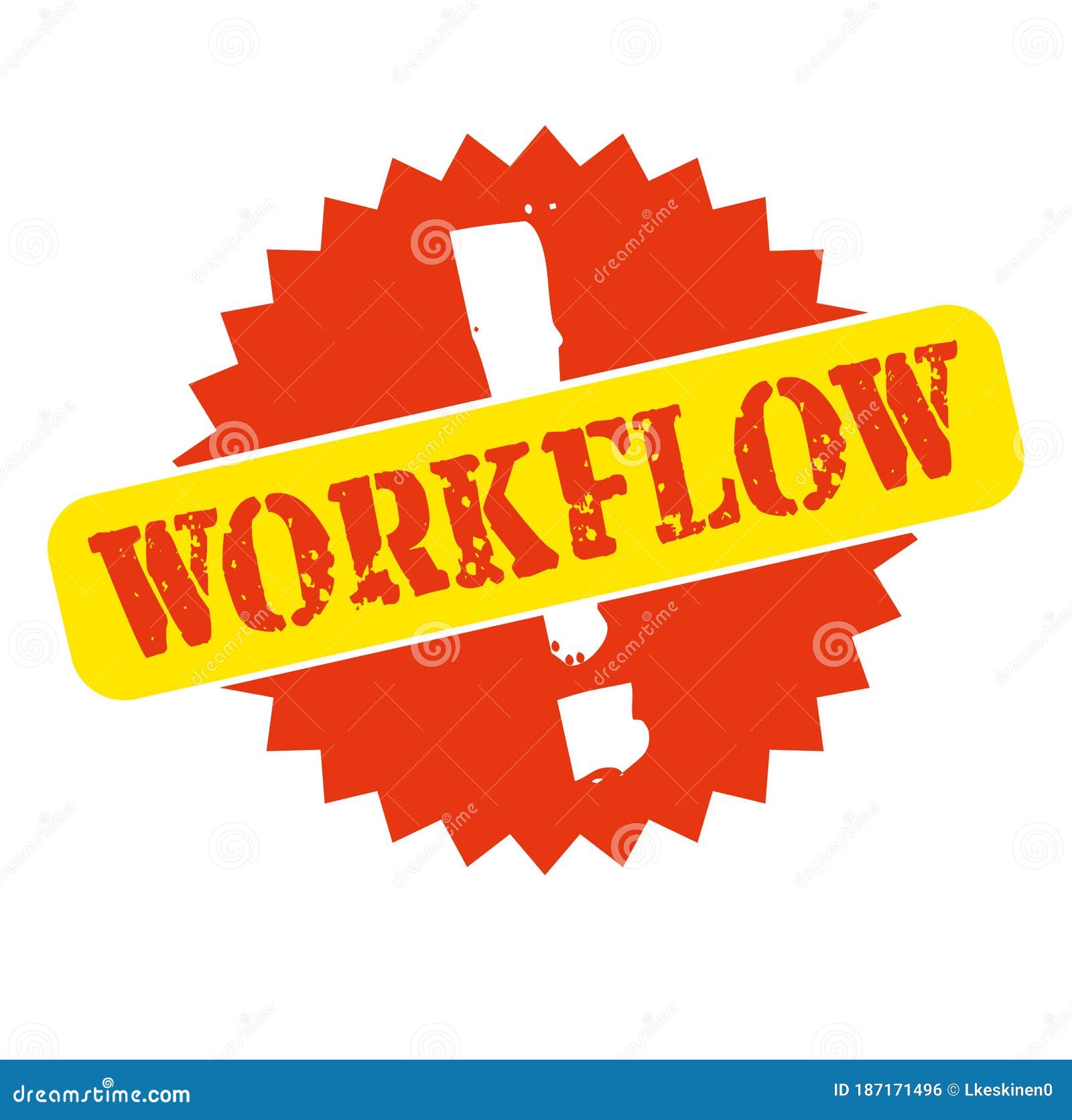 WORKFLOW Stamp on White Background Stock Illustration - Illustration of ...