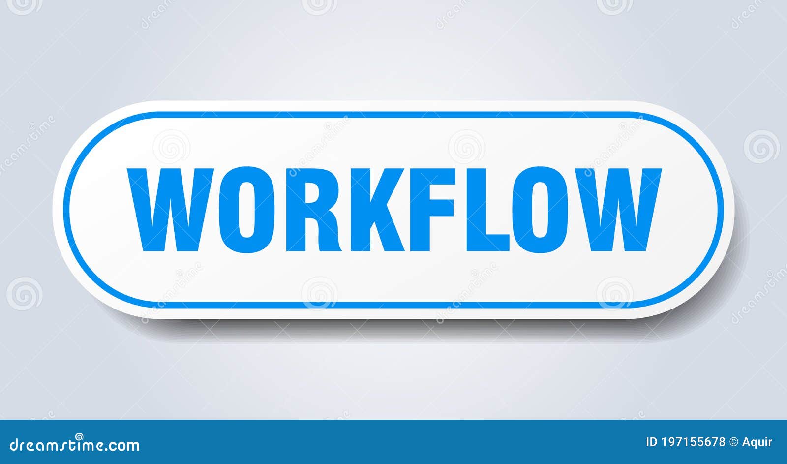 Workflow sticker. stock vector. Illustration of price - 197155678