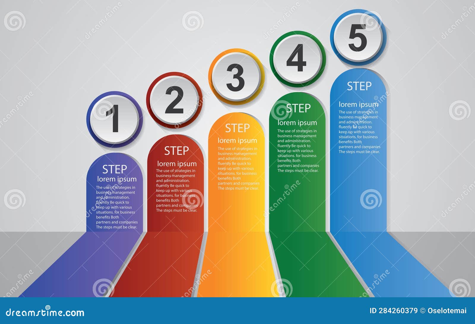 Workflow Template 5 Steps, Graphic Templates, Infographic Design ...