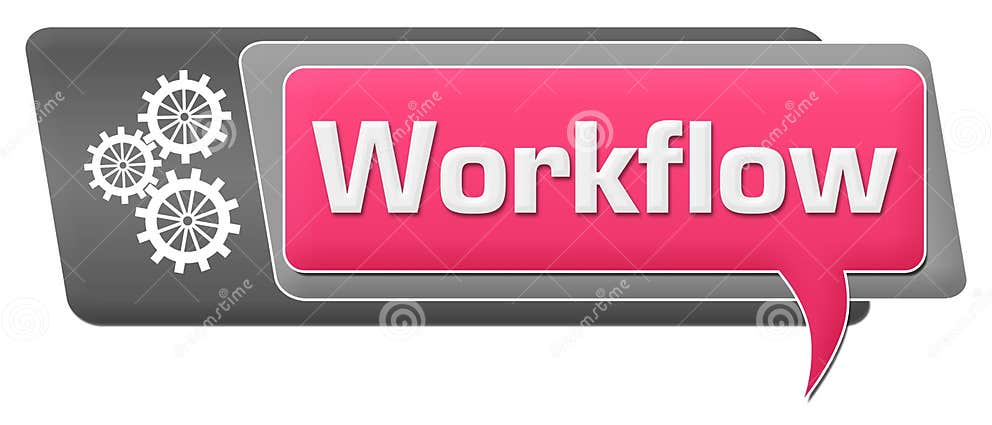 Workflow Pink Grey Comment Symbol Horizontal Stock Illustration ...