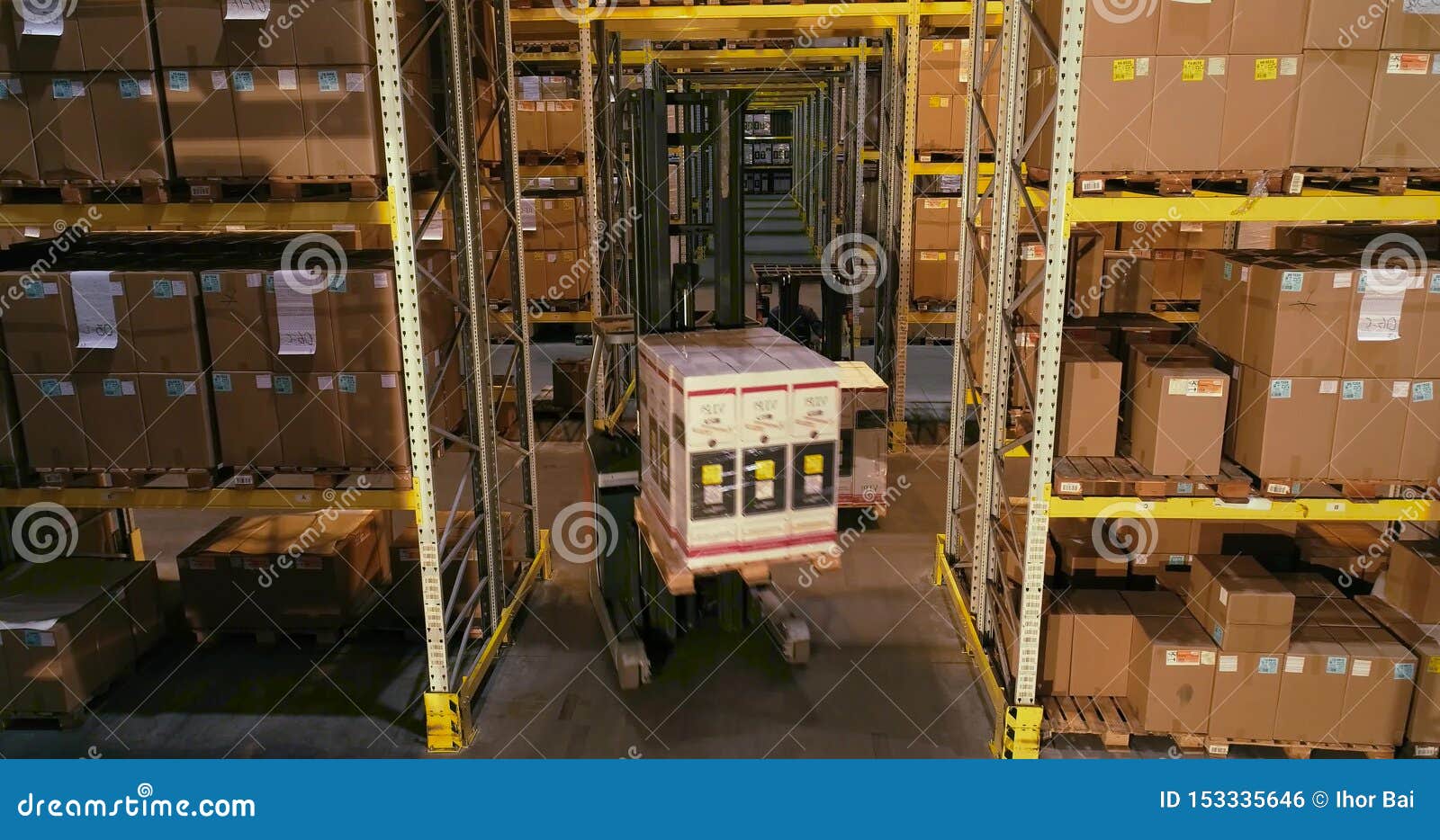 Workflow in a Warehouse, Active Work in a Warehouse, Forklifts in a ...