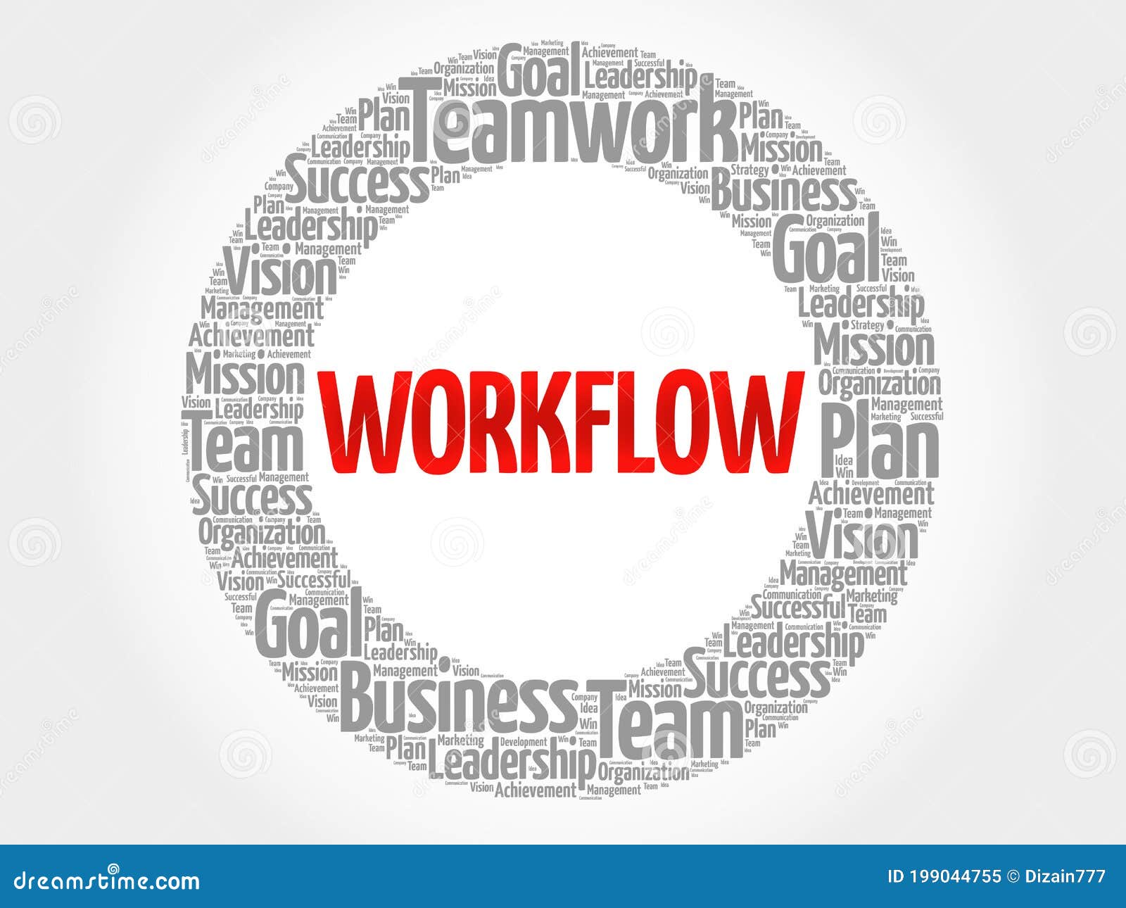 WORKFLOW Word Cloud Collage Stock Illustration - Illustration of plan ...