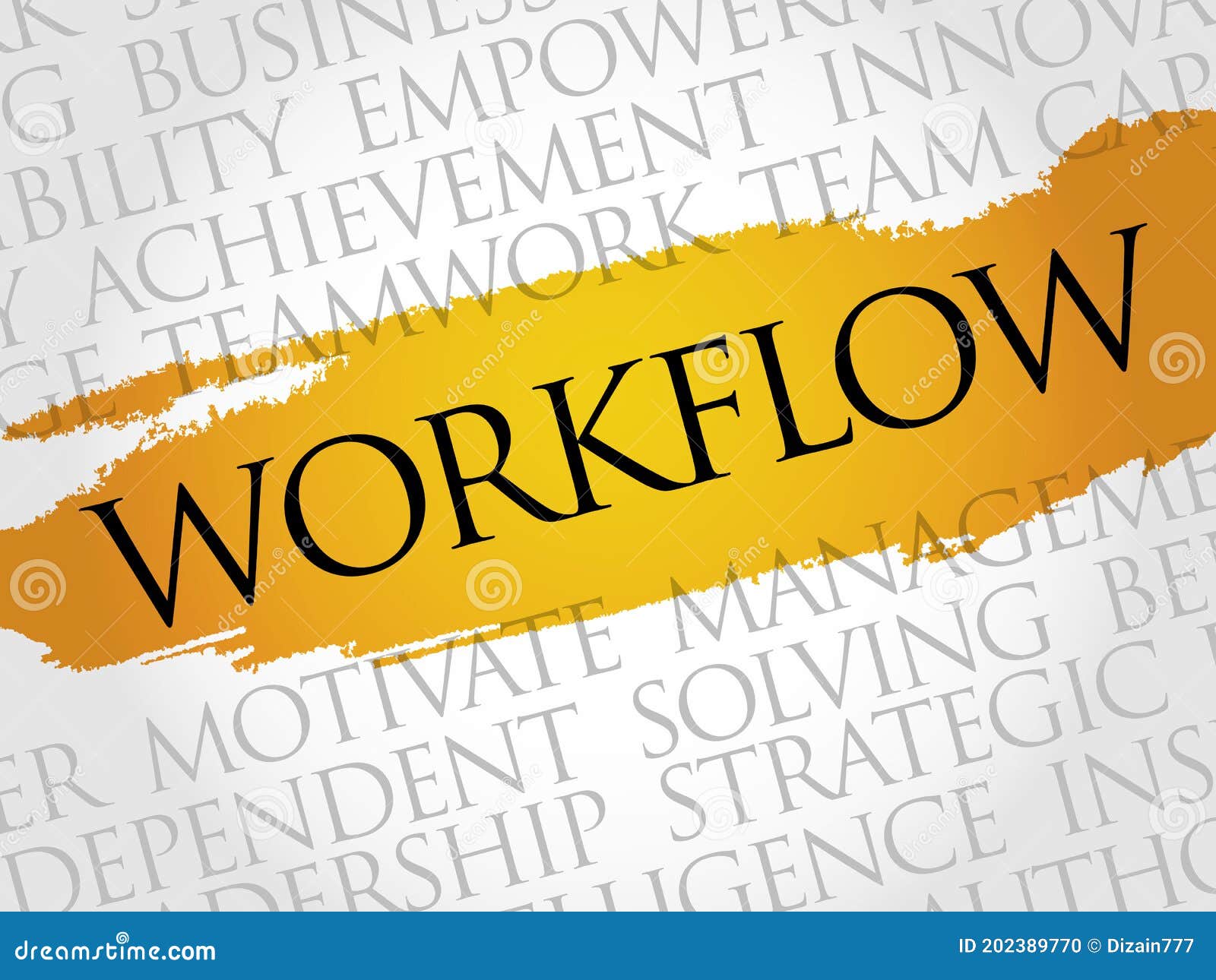 WORKFLOW word cloud stock illustration. Illustration of competence ...