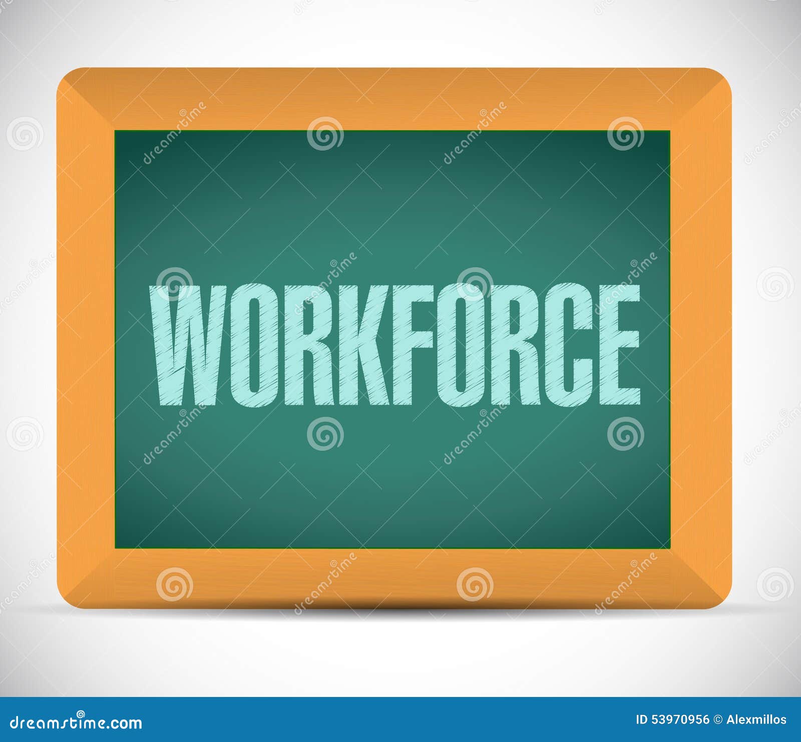 Workforce Board Sign Concept Stock Illustration - Illustration of hold ...