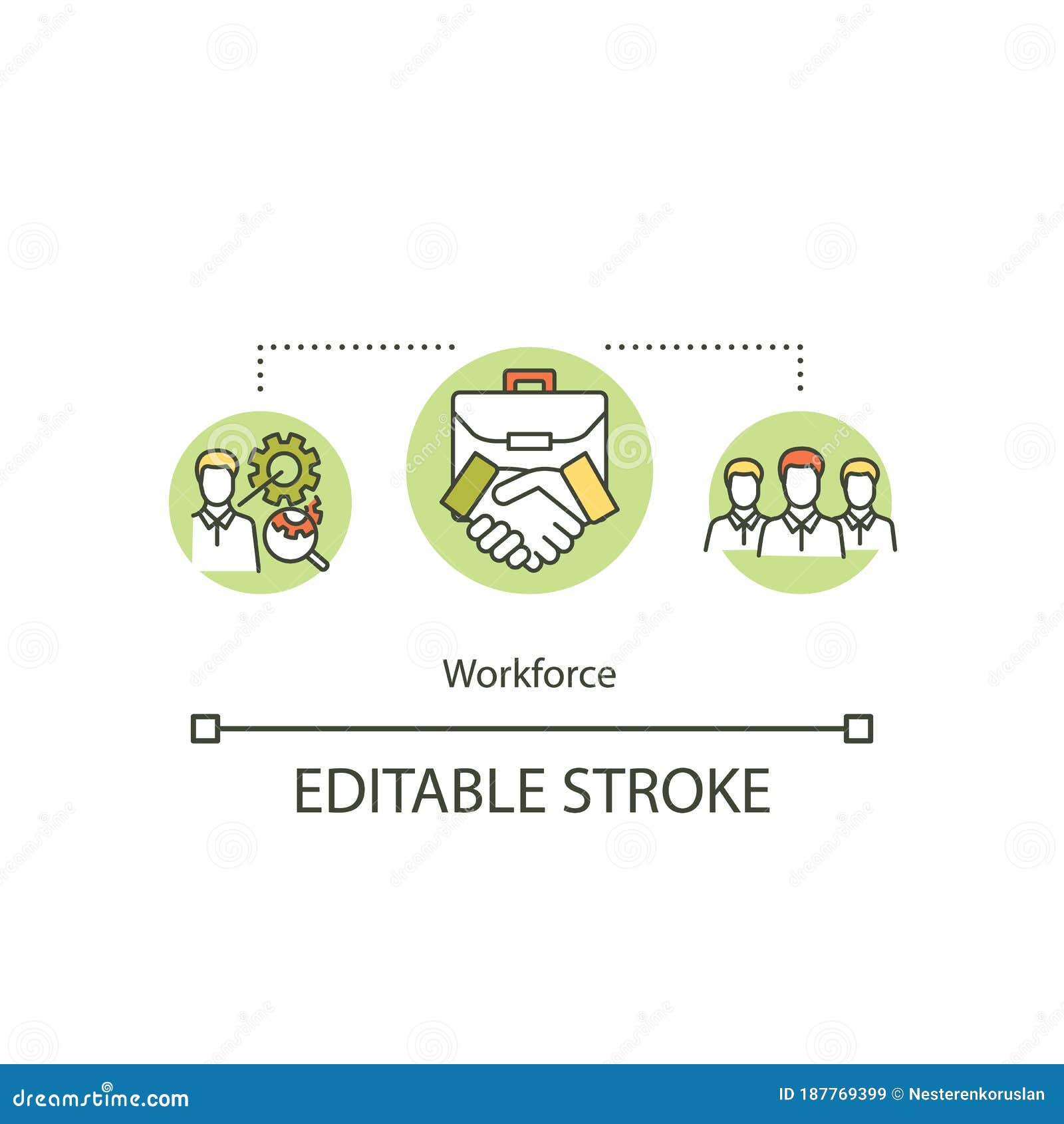 Workforce concept icon stock vector. Illustration of member - 187769399