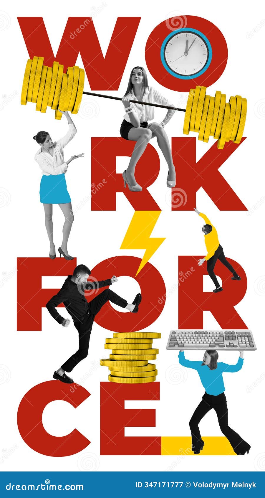 Workforce Concepts with Professionals, Symbolic Objects, and Bold ...