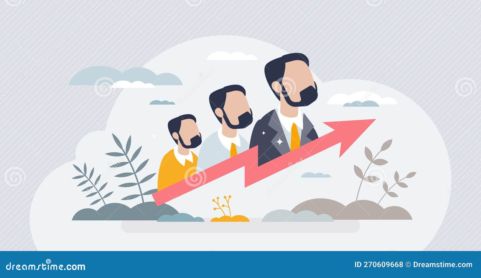 Workforce Development and Successful Career Growth Tiny Person Concept ...