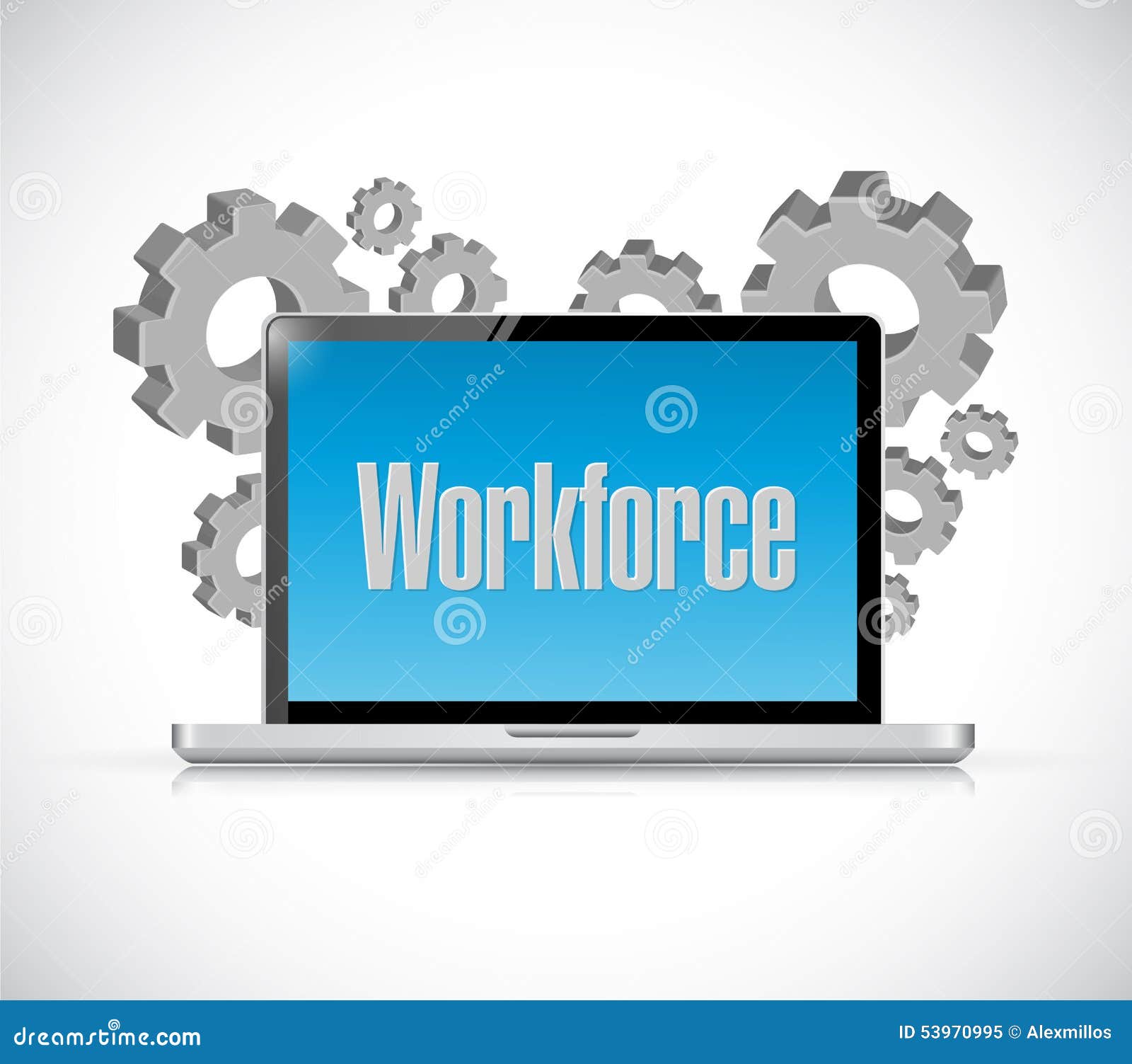 Workforce Electronic Technology Sign Concept Stock Illustration ...