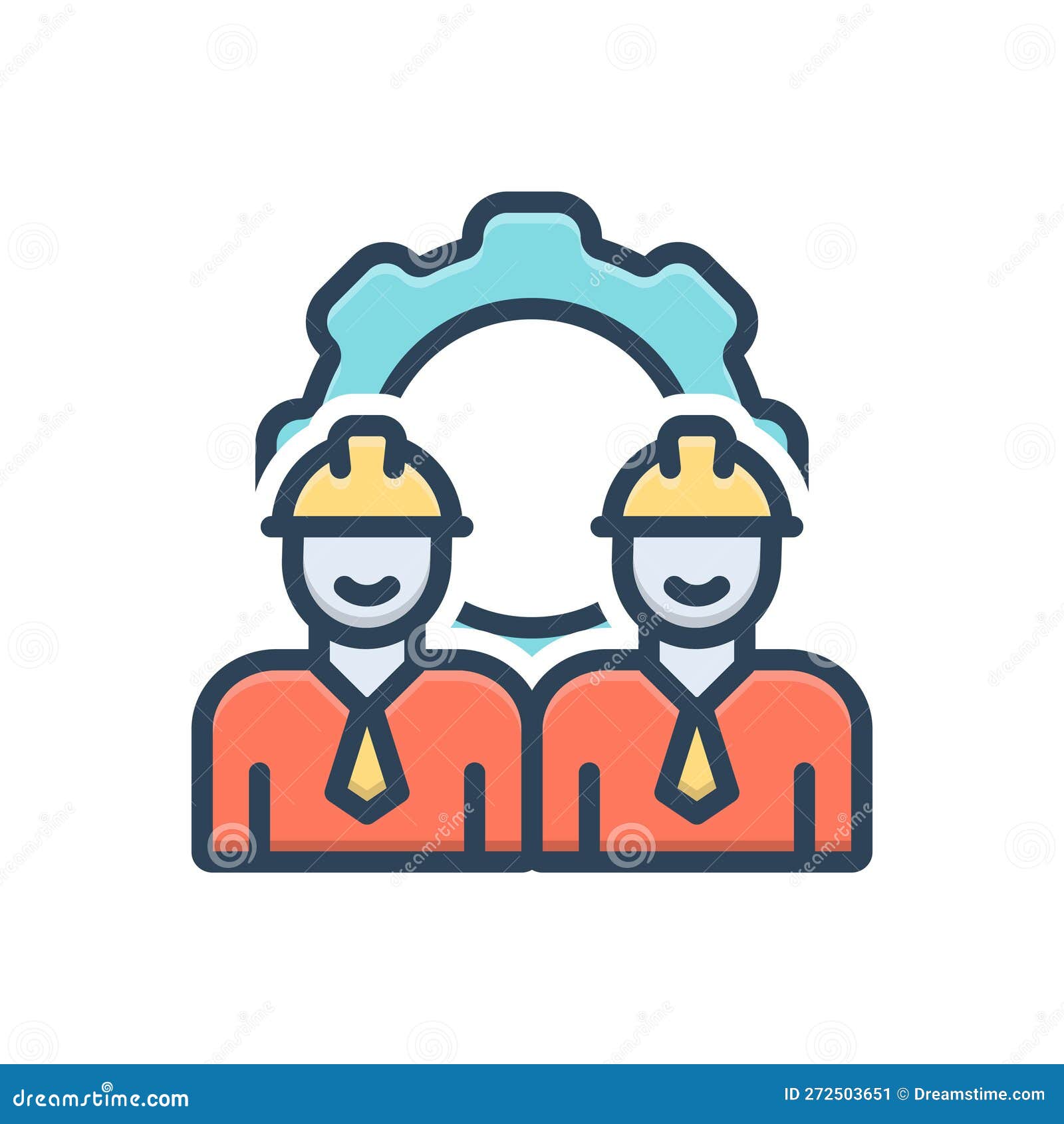 Color Illustration Icon for Workforce, Labor Pool and Worker Stock ...
