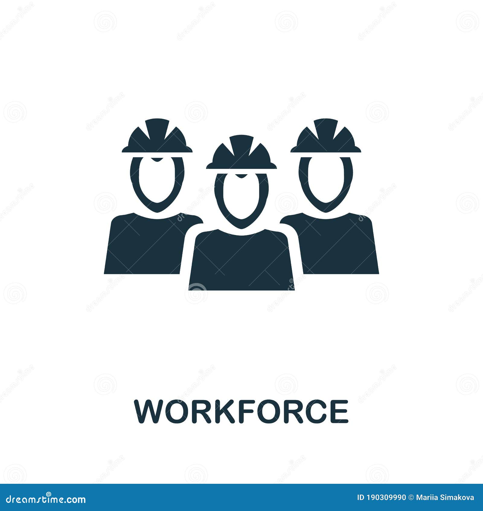 Workforce Infographics Linear Icons Collection Stock Image ...