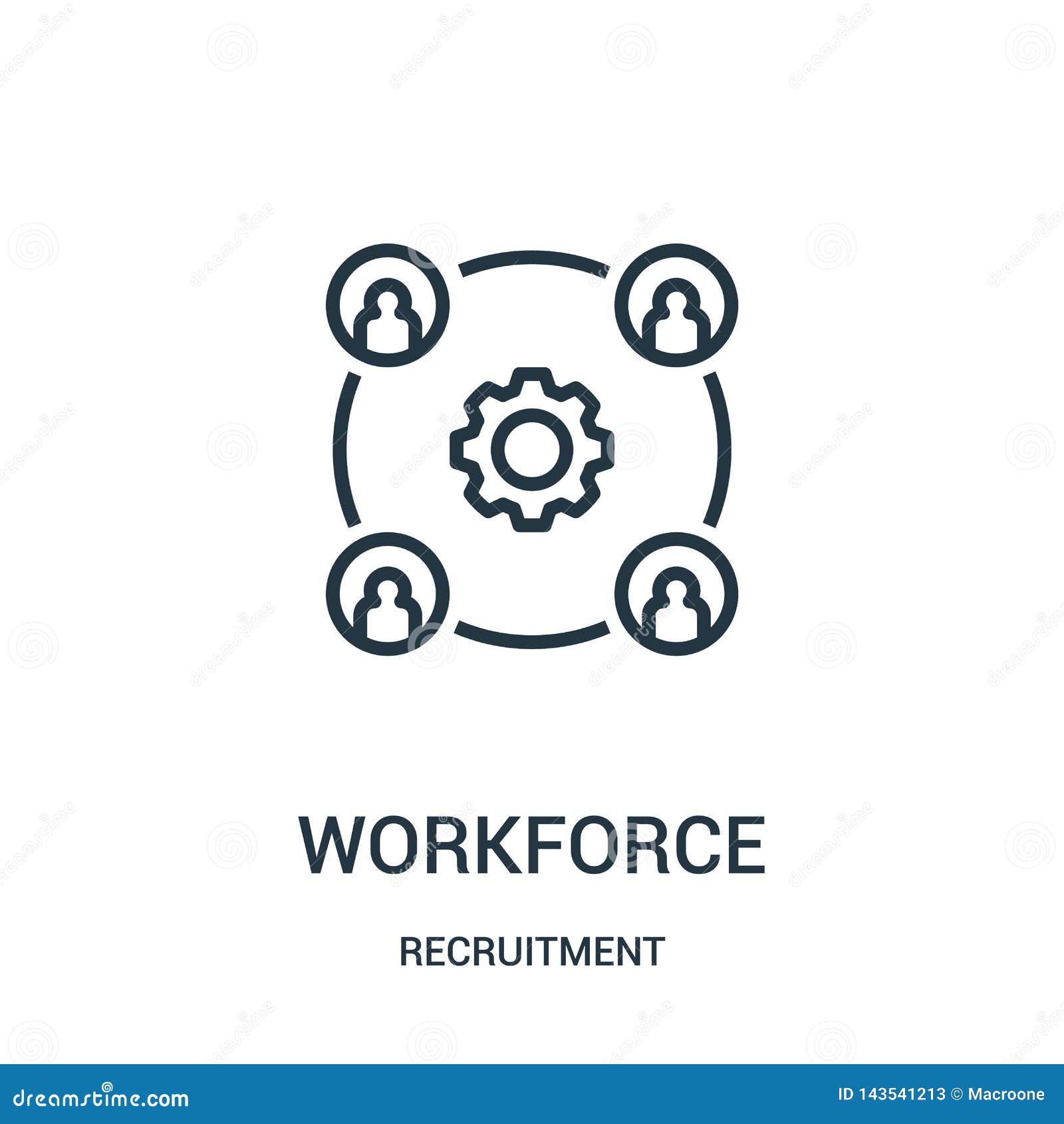 Workforce Icon Vector from Recruitment Collection. Thin Line Workforce ...