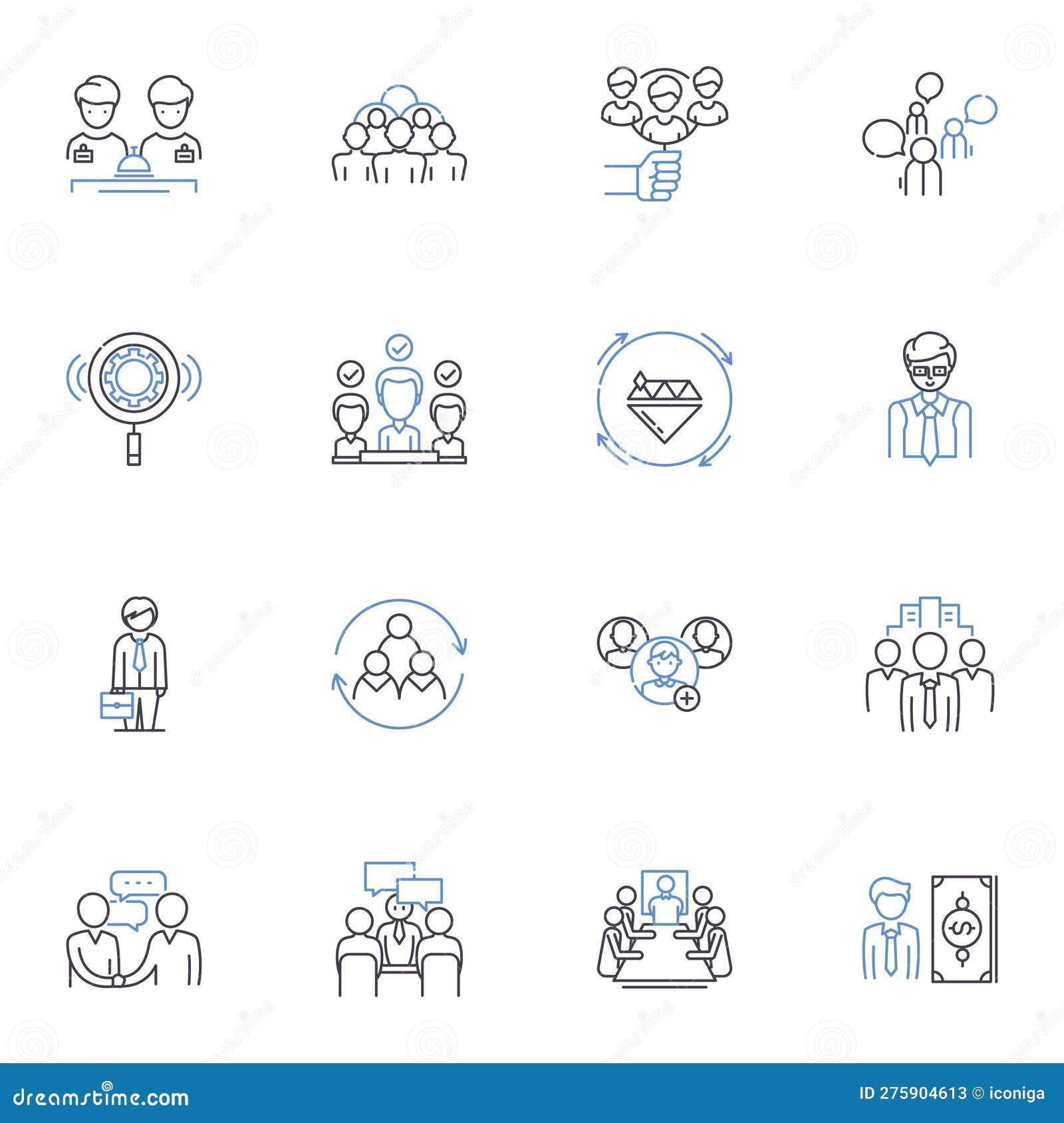 Workforce Management Line Icons Collection. Attendance, Productivity ... Workforce Management Line Icons Collection. Attendance, Productivity ...