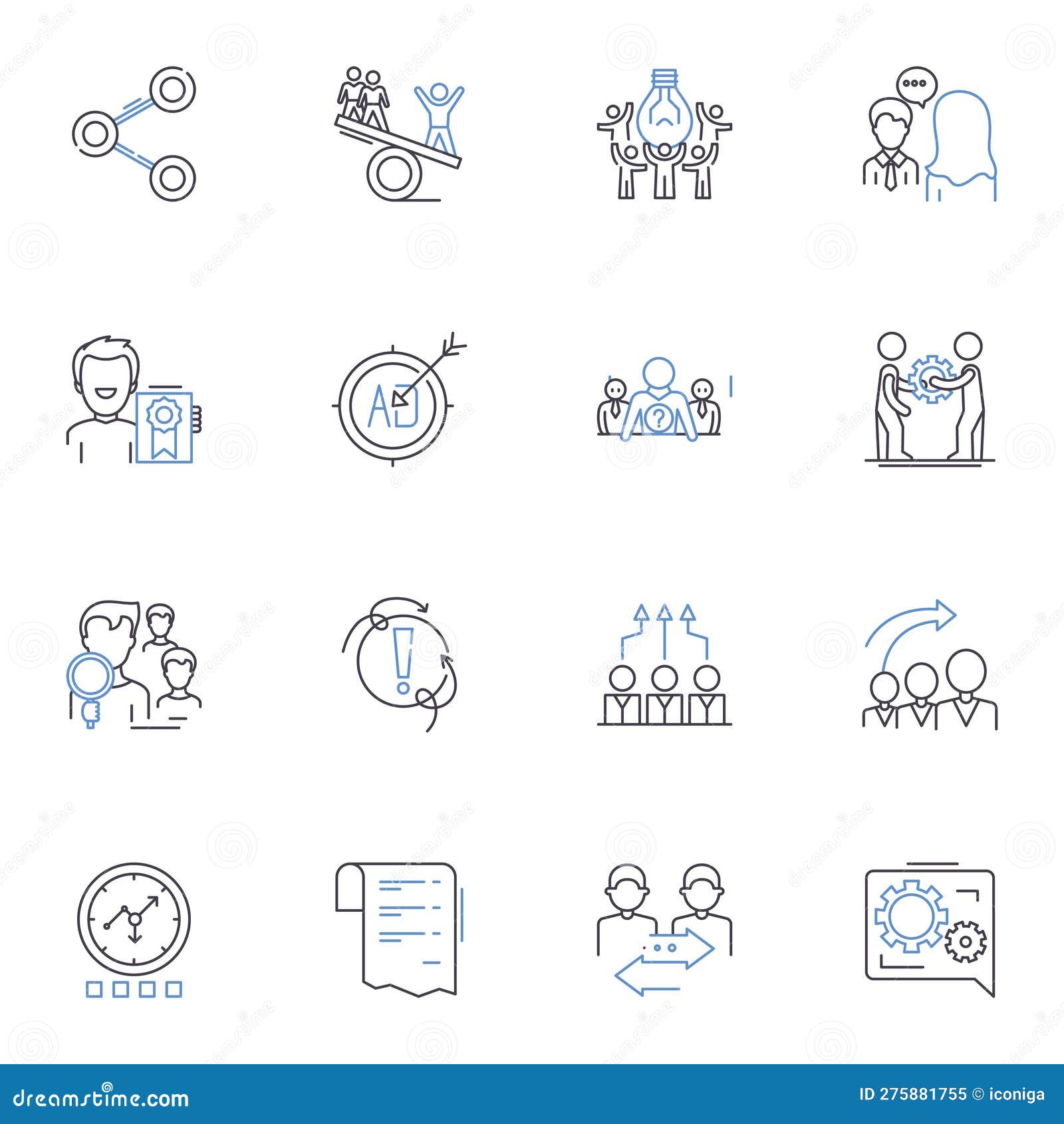 Workforce Management Line Icons Collection. Efficiency, Scheduling ... Workforce Management Line Icons Collection. Efficiency, Scheduling ...
