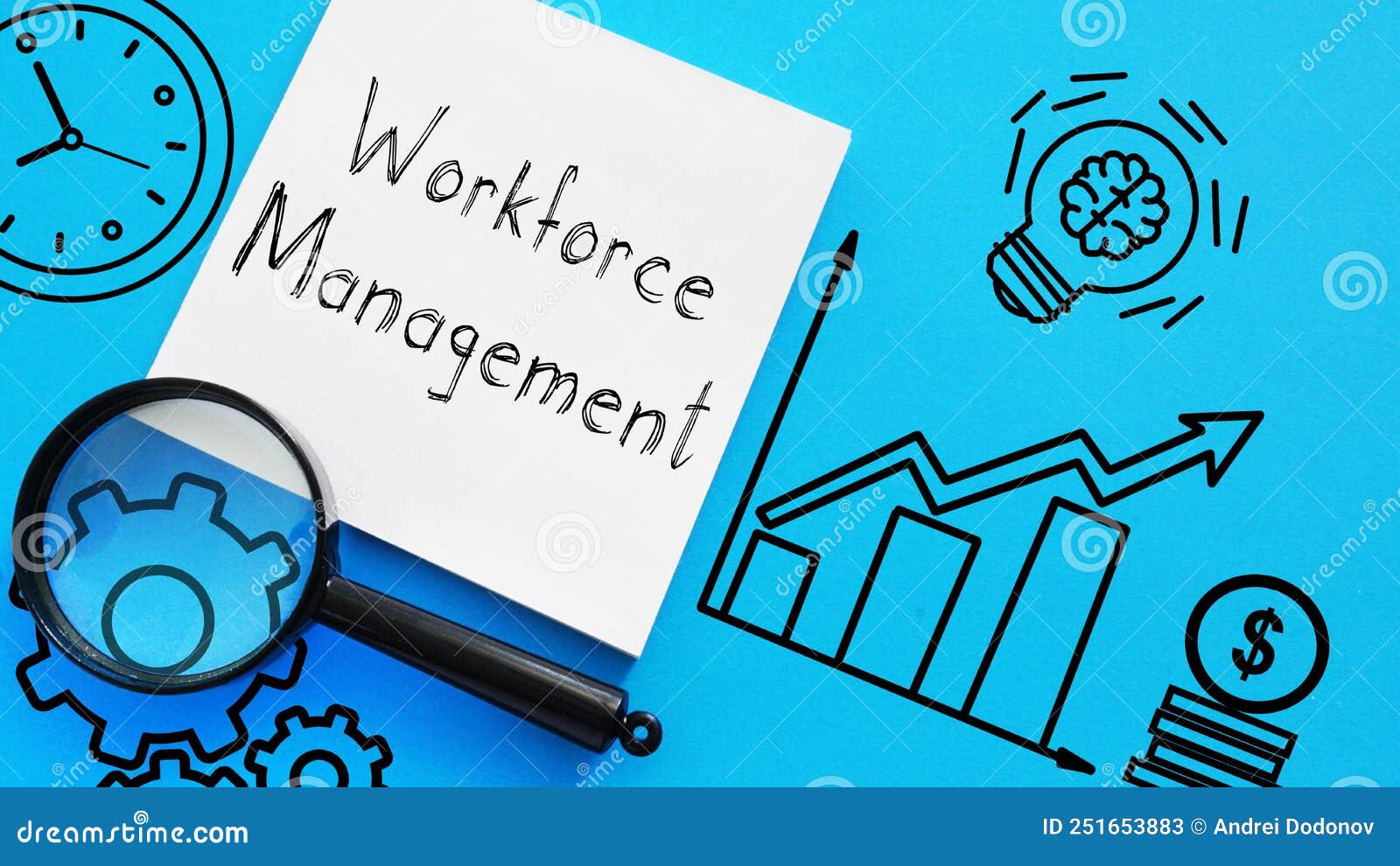Workforce Management is Shown Using the Text Stock Image - Image of ...