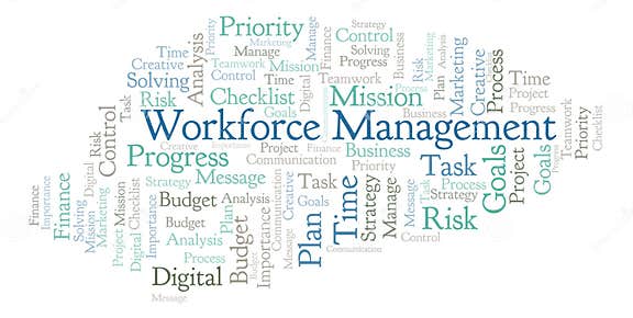 Workforce Management Word Cloud, Made with Text only. Stock ...