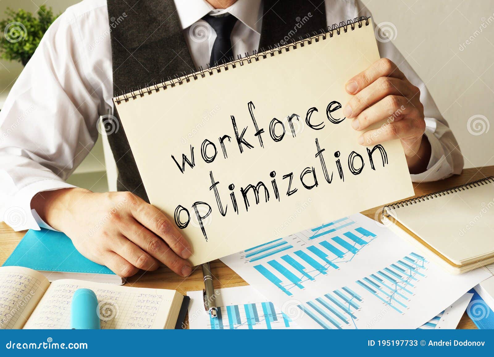 Workforce Optimization is Shown on the Conceptual Business Photo Stock ...