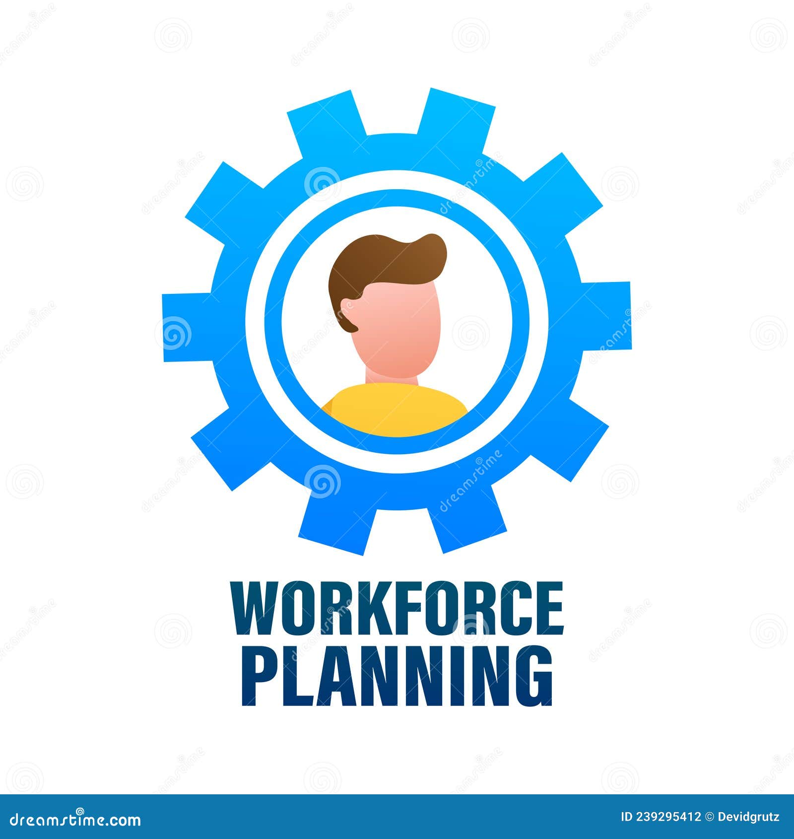 Workforce Planning in Abstract Style. Process Chart. 3d Icon with ...